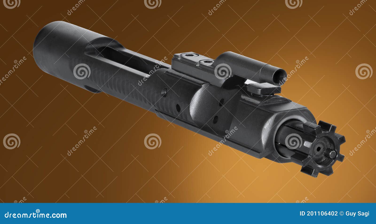 Assault Rifle Bolt Angled View Stock Photo - Image of group, weapon ...