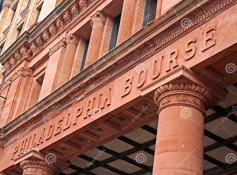 Angled View of the Bourse Building in Philadelphia Stock Photo - Image ...