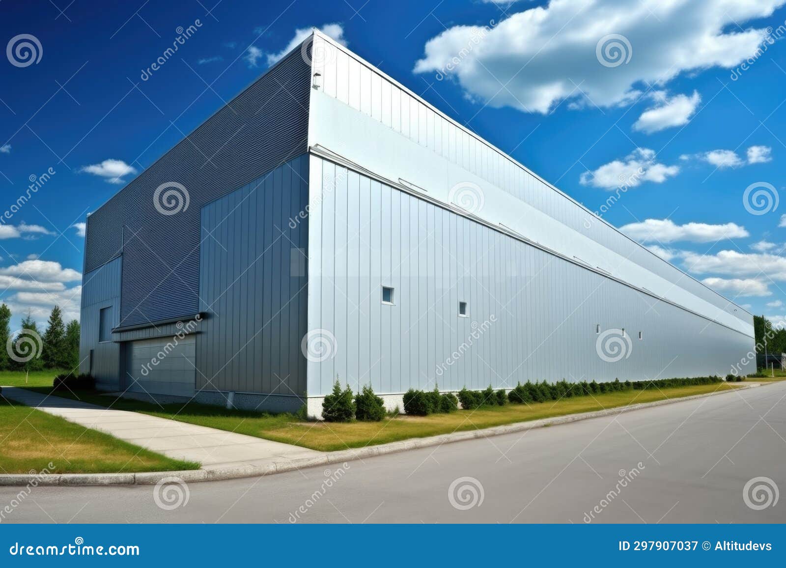 Angled View of the Exterior Structure of an Industrial Refrigerator ...