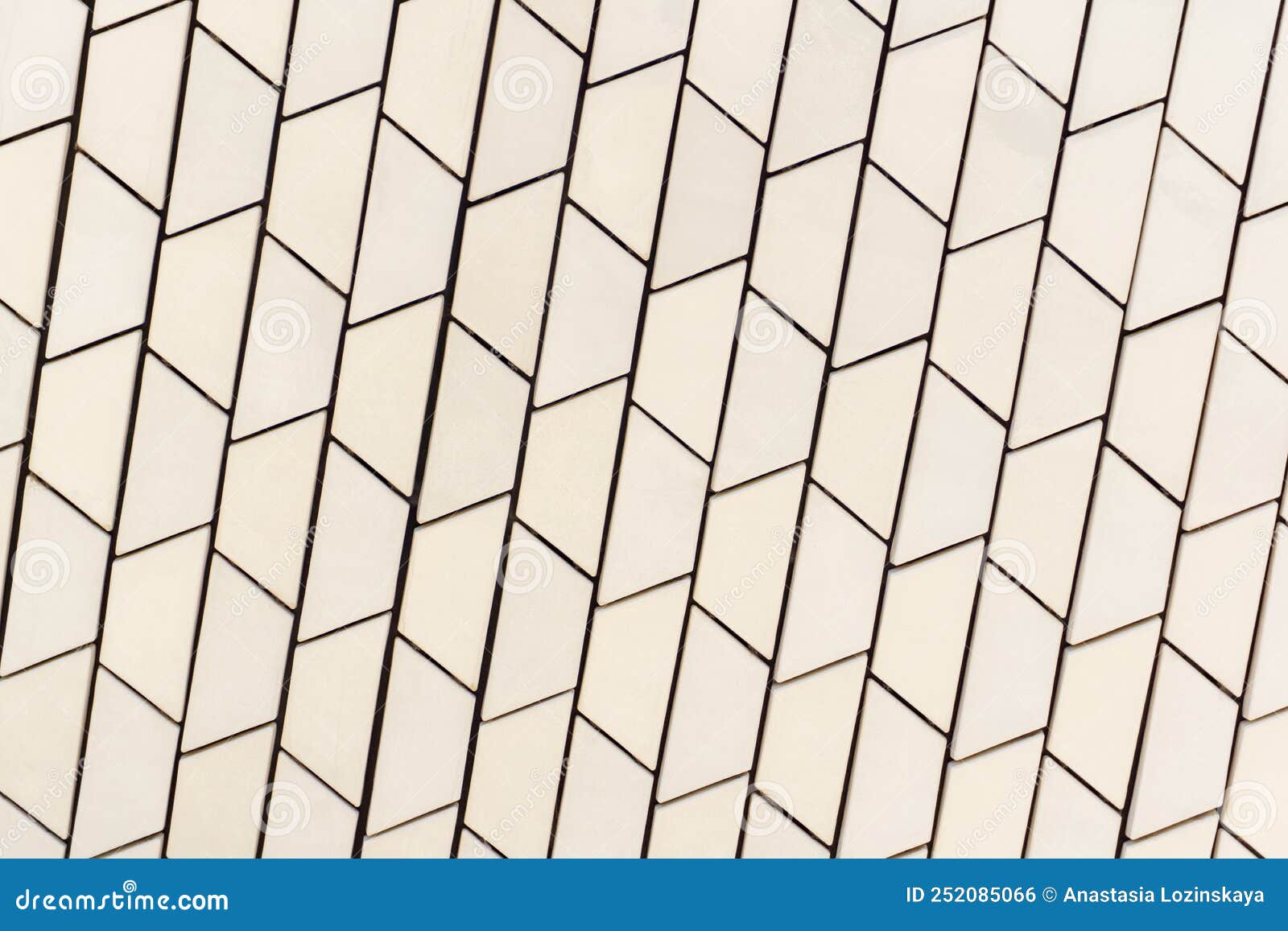 Angled White Tile Pattern Perspective Close Up Stock Photo - Image of ...