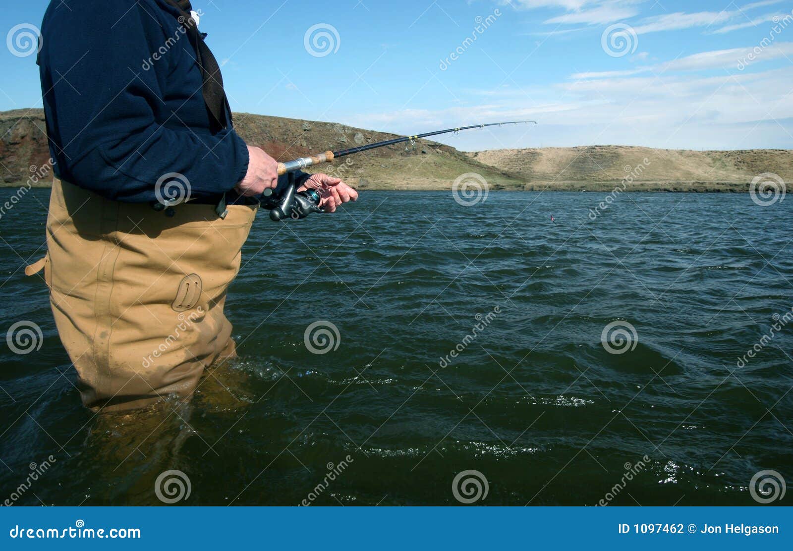 Angler stockfoto. Bild von forelle, angeln, verriegelung - 1097462