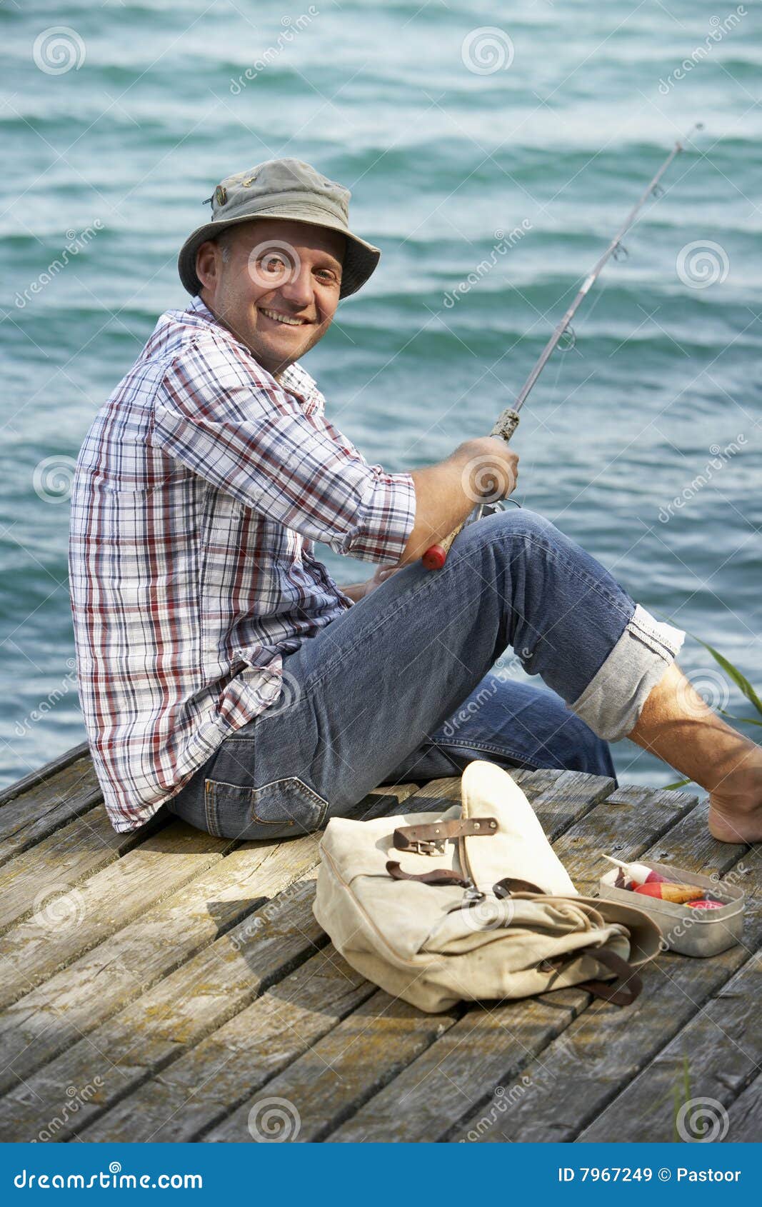 Angler stock image. Image of happy, peaceful, summer, fishing - 7967249