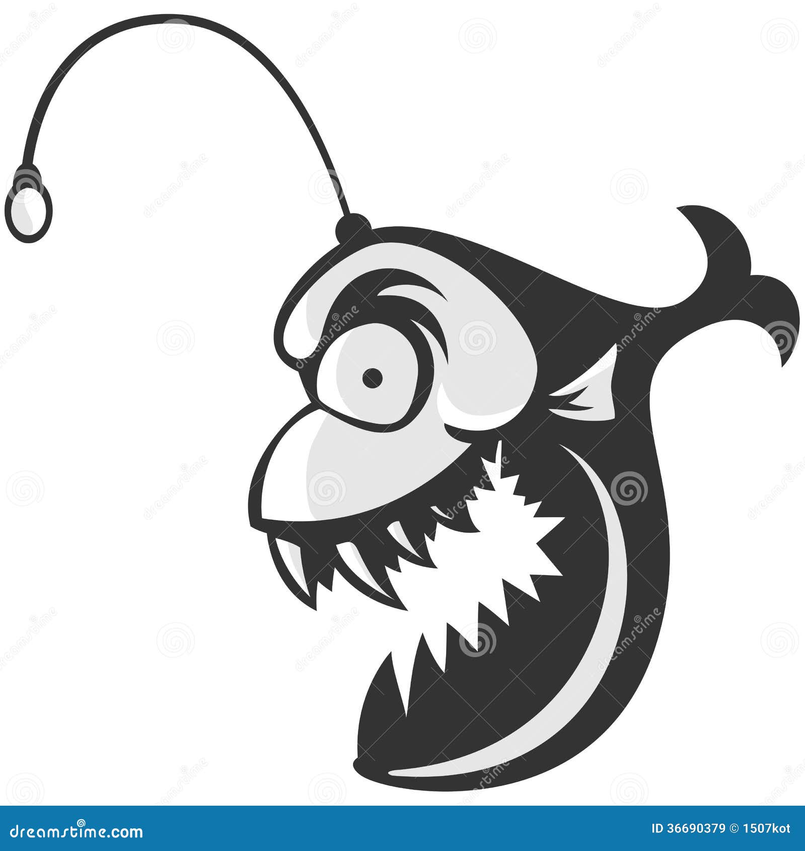 Angler fish stock vector. Illustration of hunting, business - 36690379