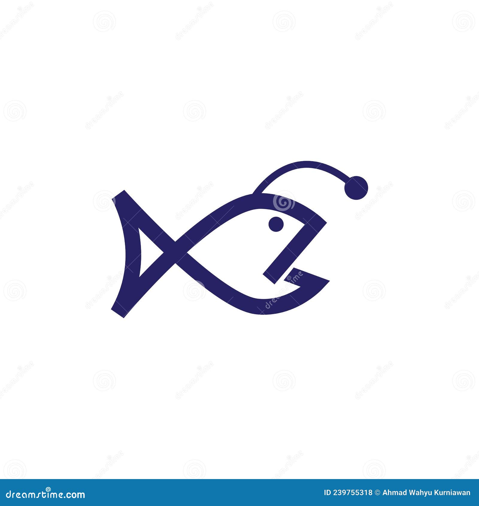 Angler fish logo stock vector. Illustration of deep - 239755318