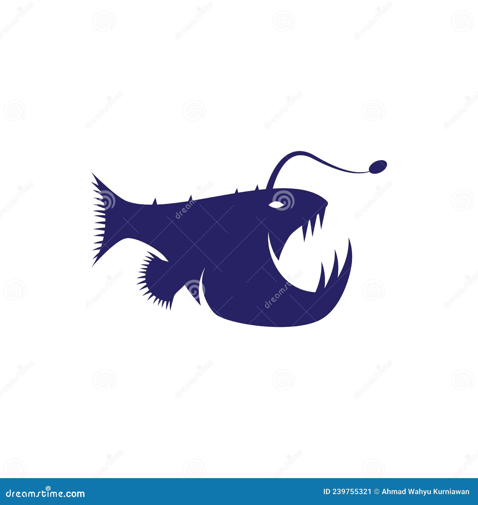 Angler fish logo stock vector. Illustration of ocean - 239755321