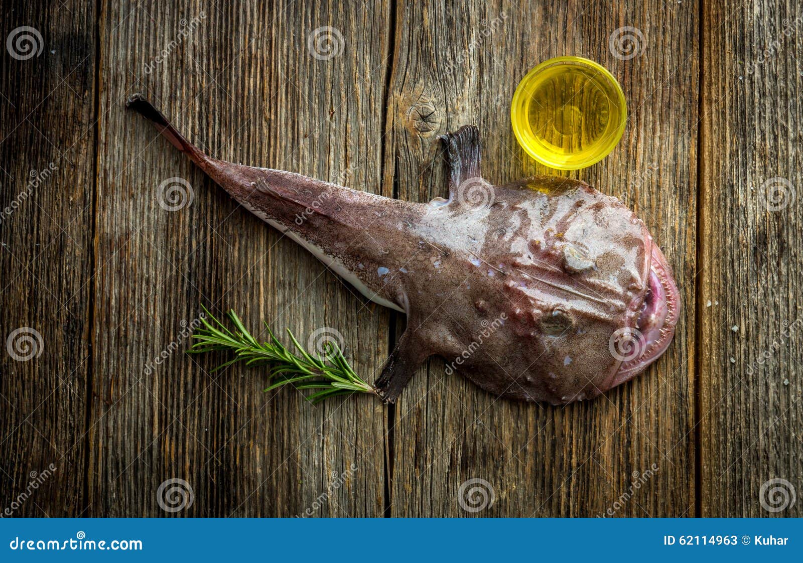 Angler fish stock image. Image of cook, plank, ingredient - 62114963