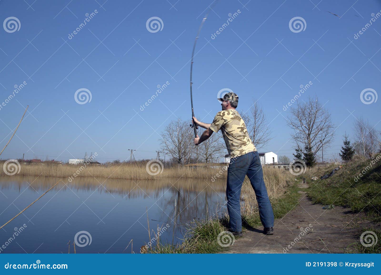 ANGLER MAN stock photo. Image of rest, relax, angler, shore - 2191398