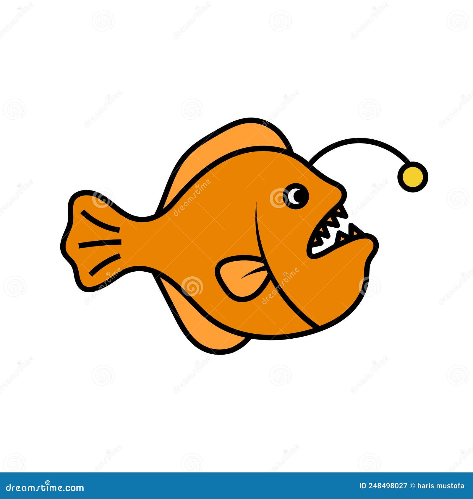 Anglerfish Icon Design Template Vector Illustration Stock Vector ...