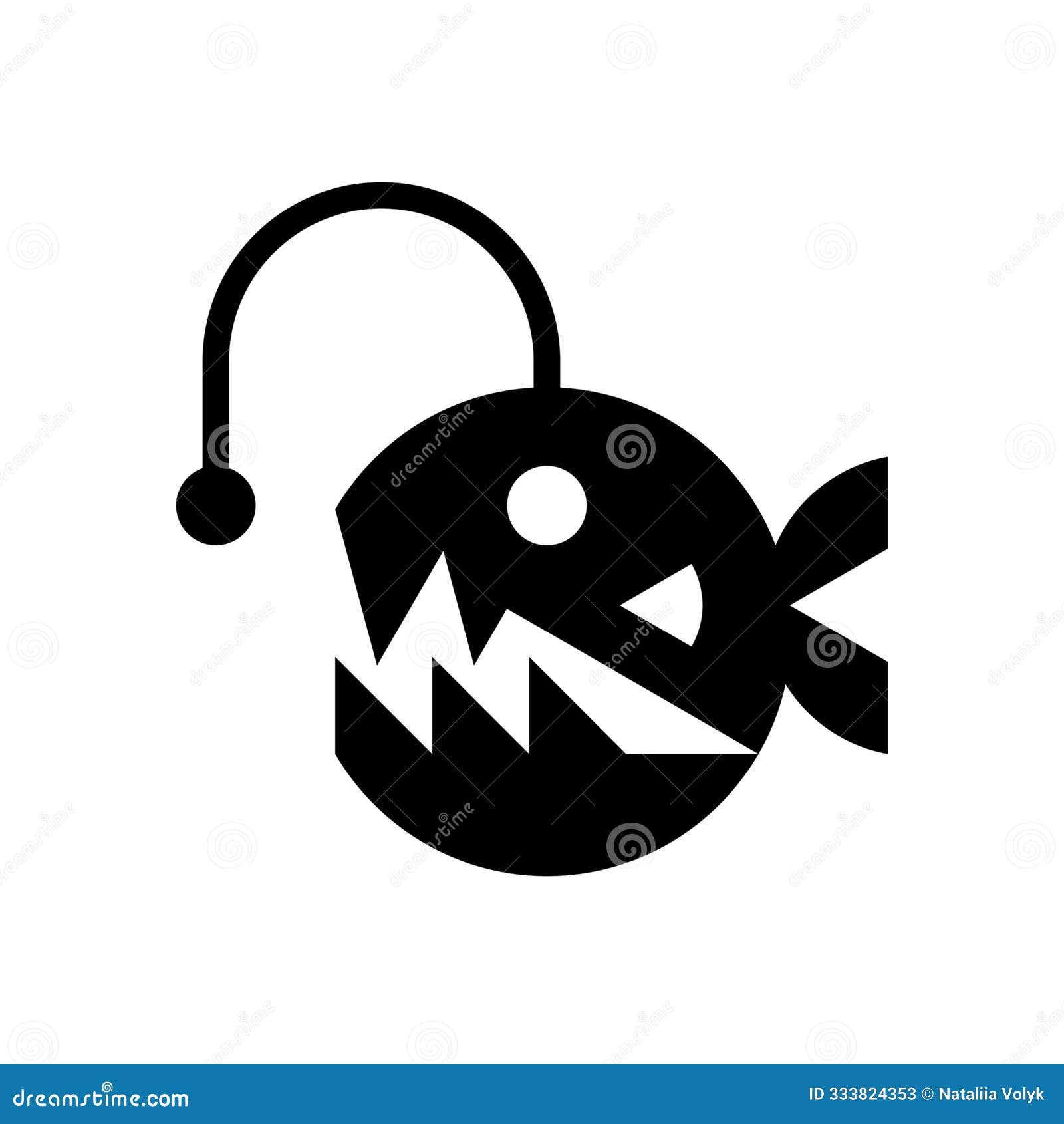 Anglerfish logo stock vector. Illustration of marine - 333824353