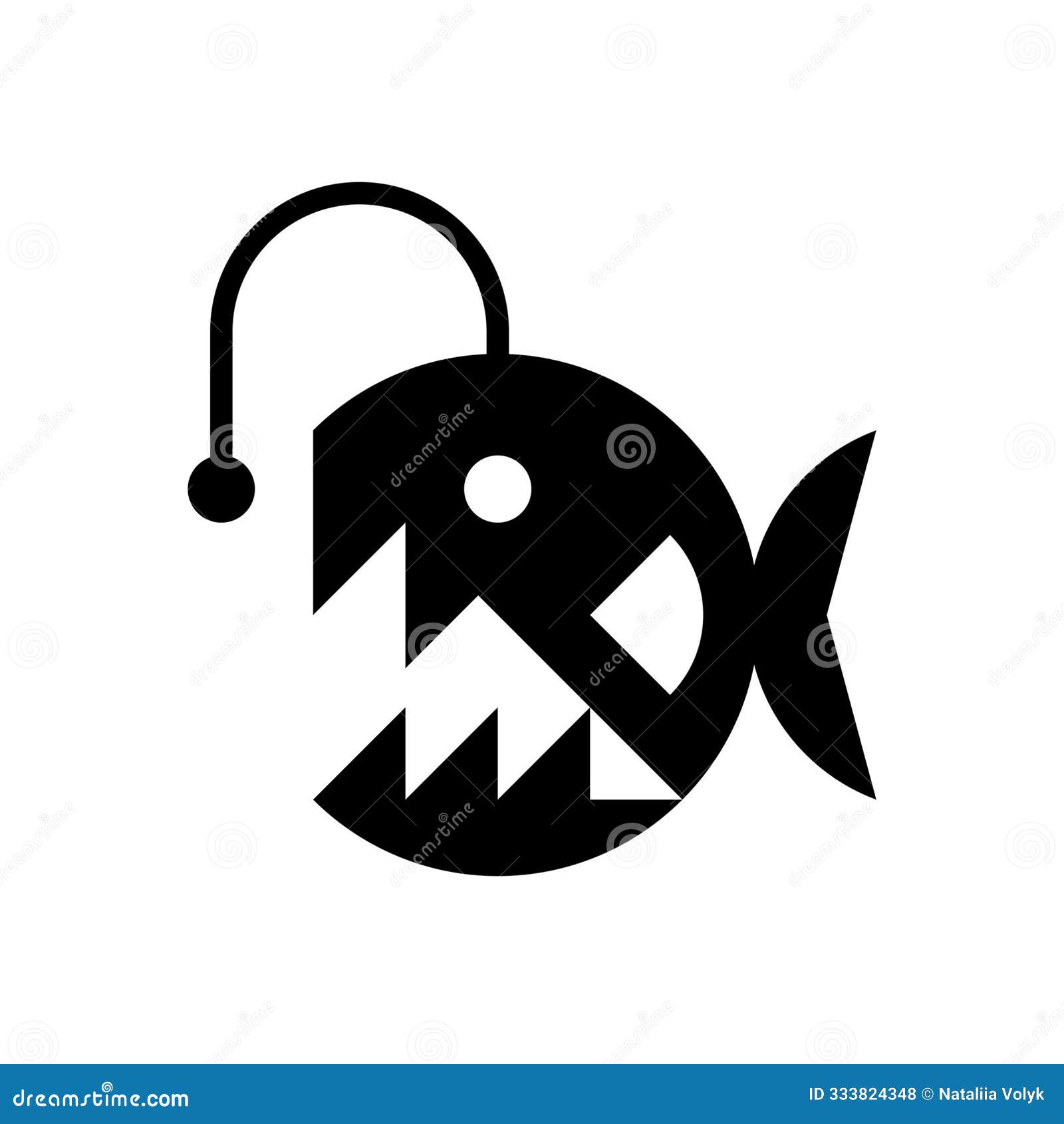 Anglerfish logo stock vector. Illustration of cartoon - 333824348