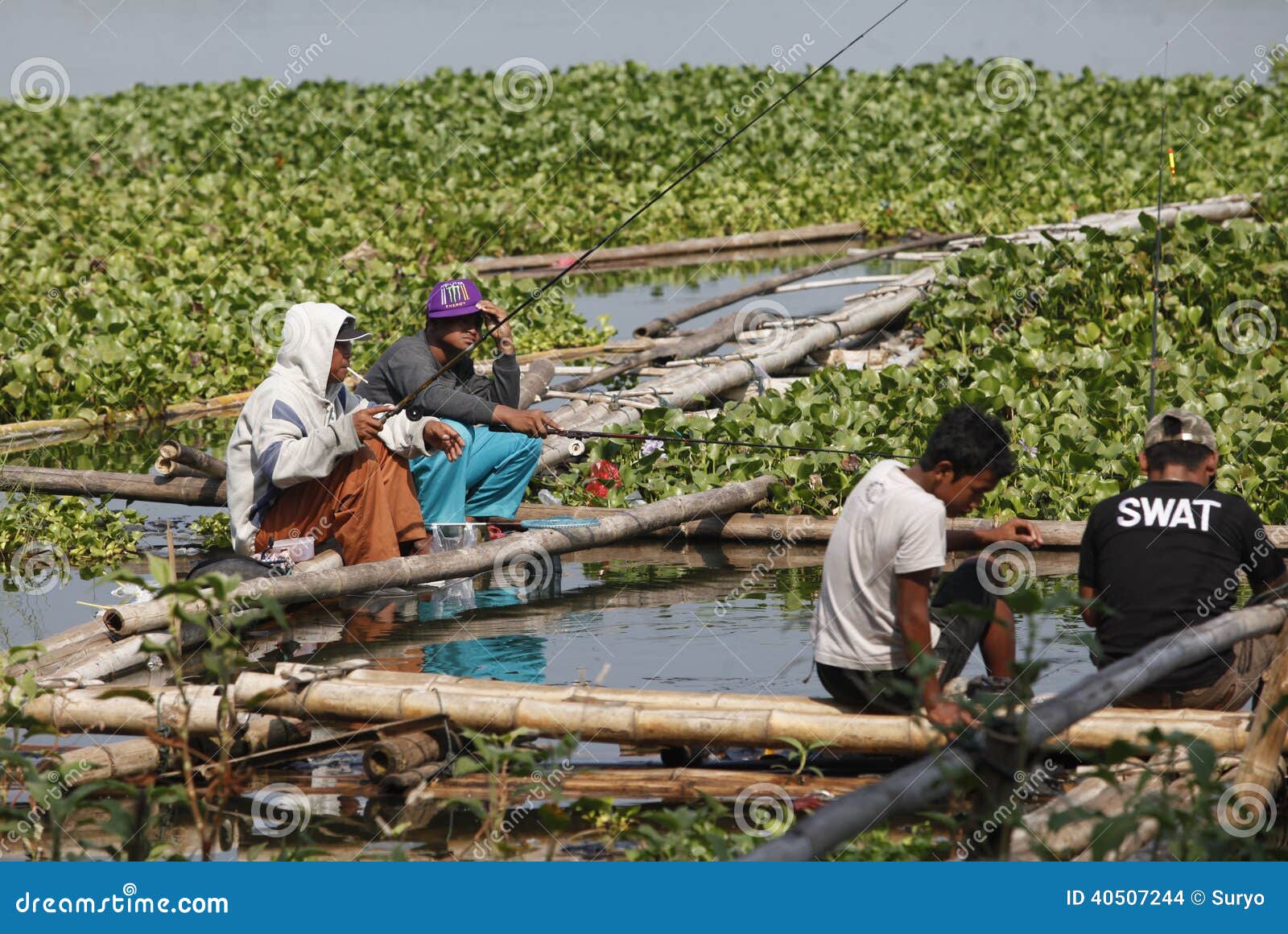 Anglers editorial stock image. Image of java, solo, fish - 40507244