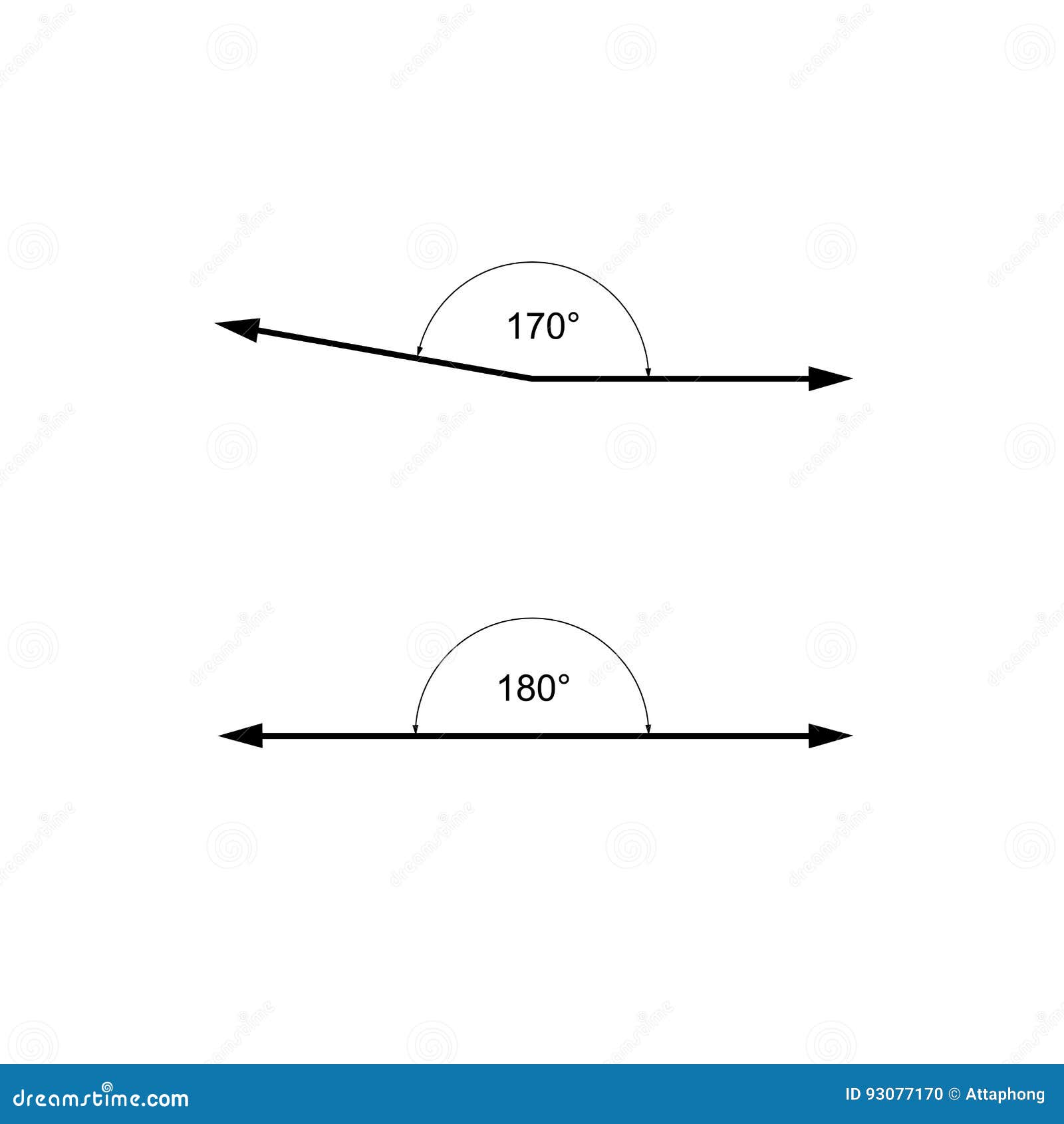 Angles in Degrees , Geometry Math Signs Symbols Stock Vector ...