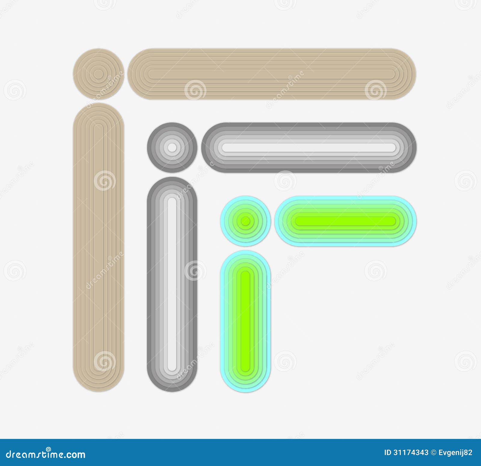 The Angles for the Frame of Colored Sheets Stock Illustration ...