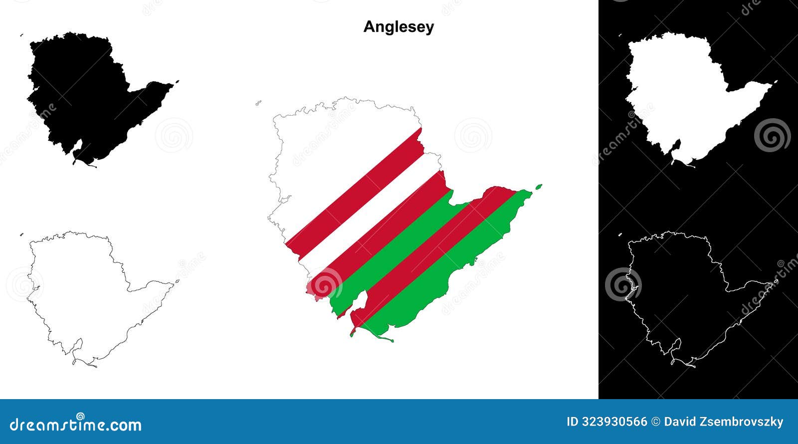 Anglesey Map Vector | CartoonDealer.com #142776137