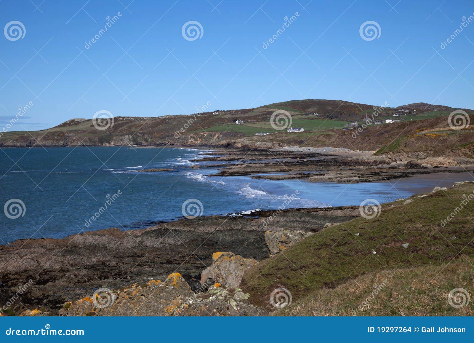 Anglesey Coastal Path stock photo. Image of ocean, cove - 19297264