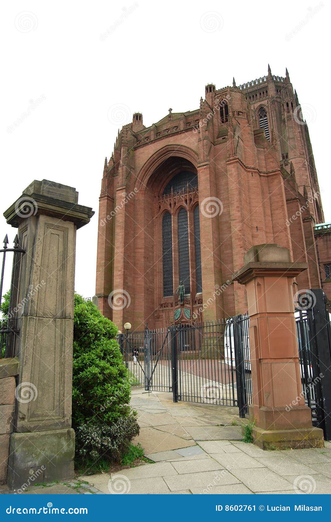 Anglican Cathedral in Liverpool Stock Image - Image of gate, white: 8602761