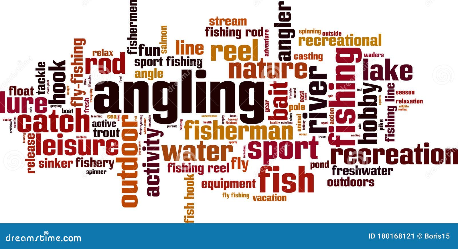 Angling word cloud stock vector. Illustration of hook - 180168121