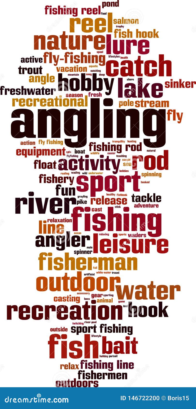 Angling word cloud stock vector. Illustration of catch - 146722200