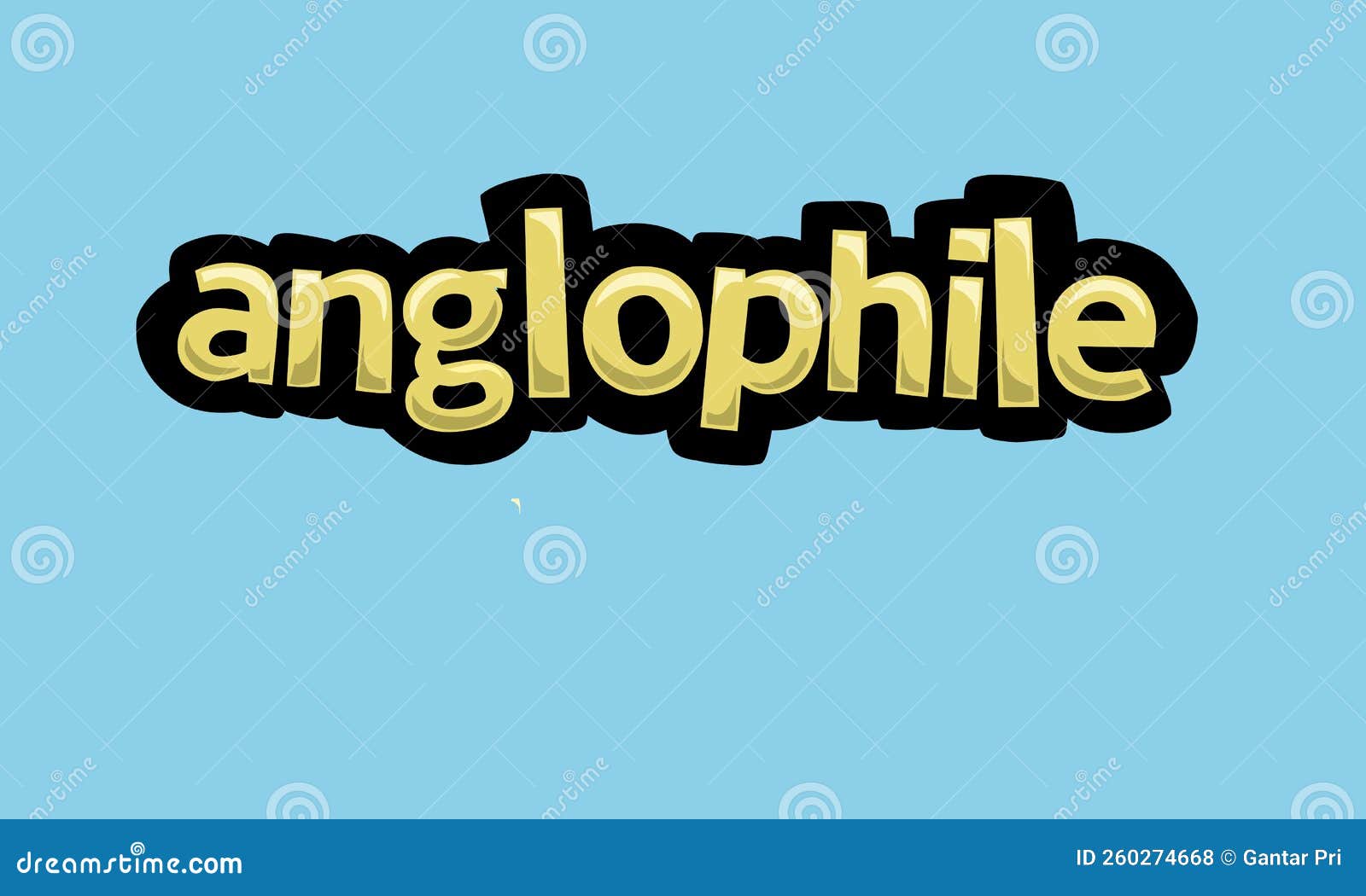ANGLOPHILE Writing Vector Design on a Blue Background Stock Vector ...