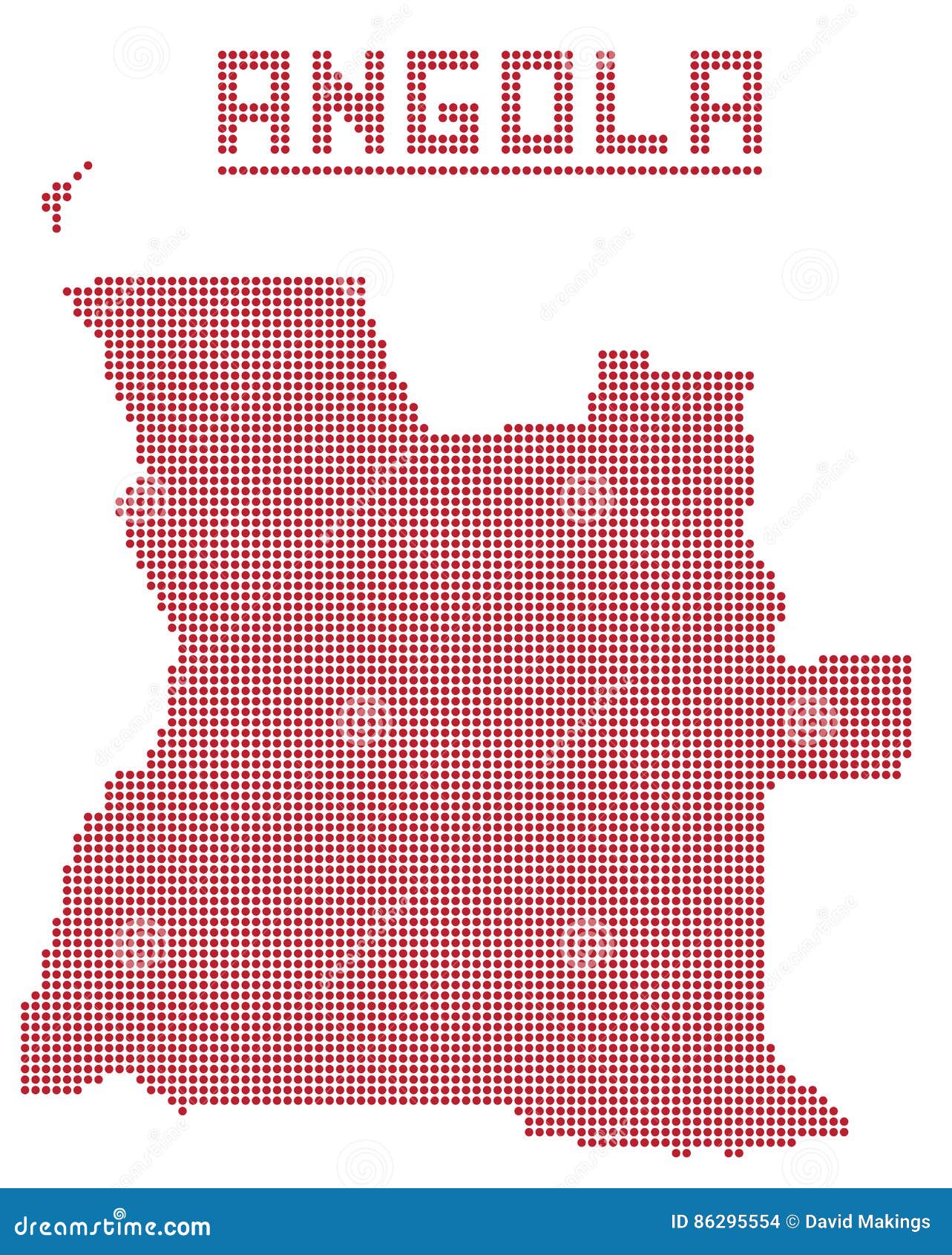 Angola Map In Africa, Icons Showing Angola Location And Flags Cartoon ...