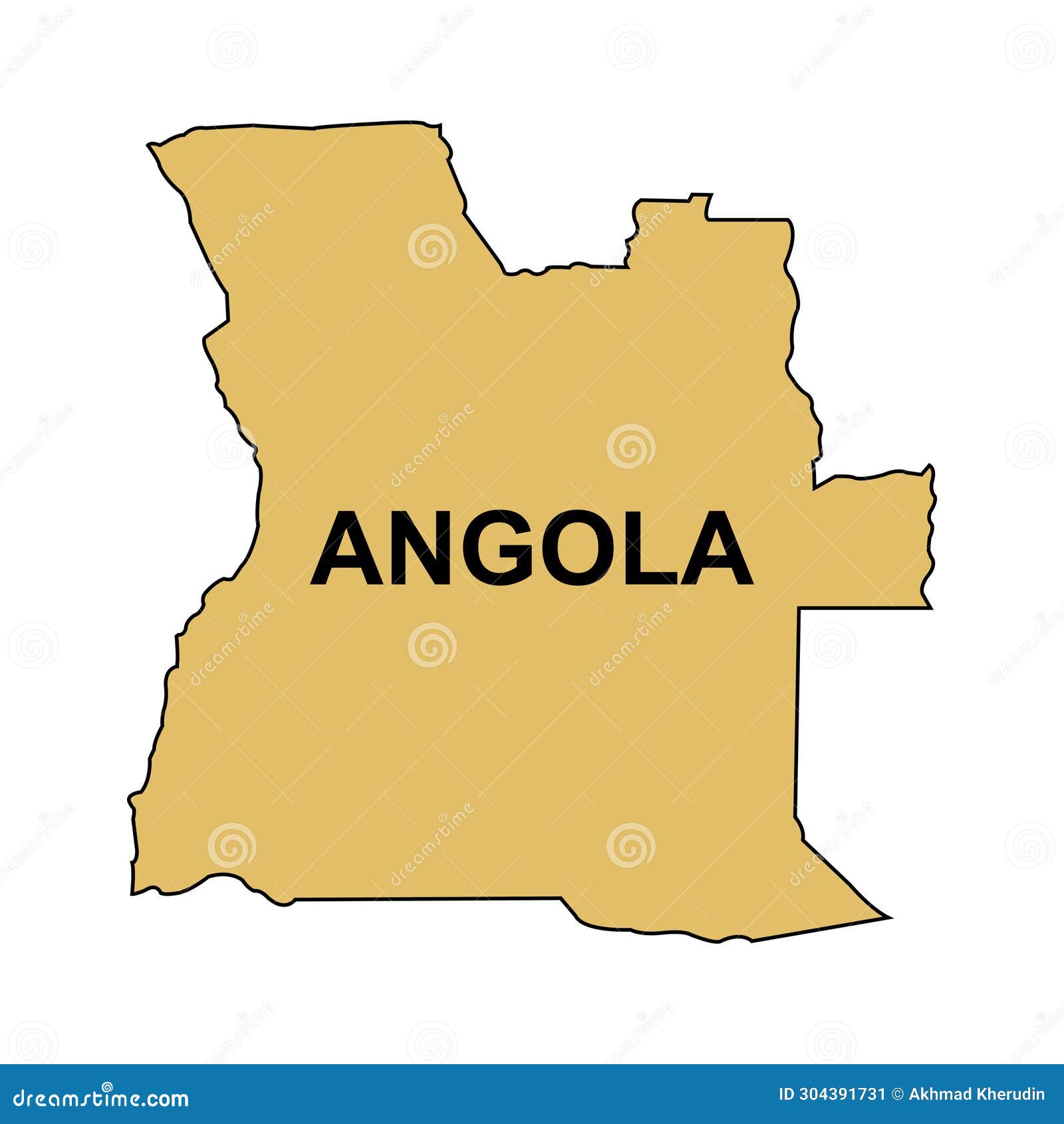 Angola Country Detailed Editable Map Vector Illustration ...