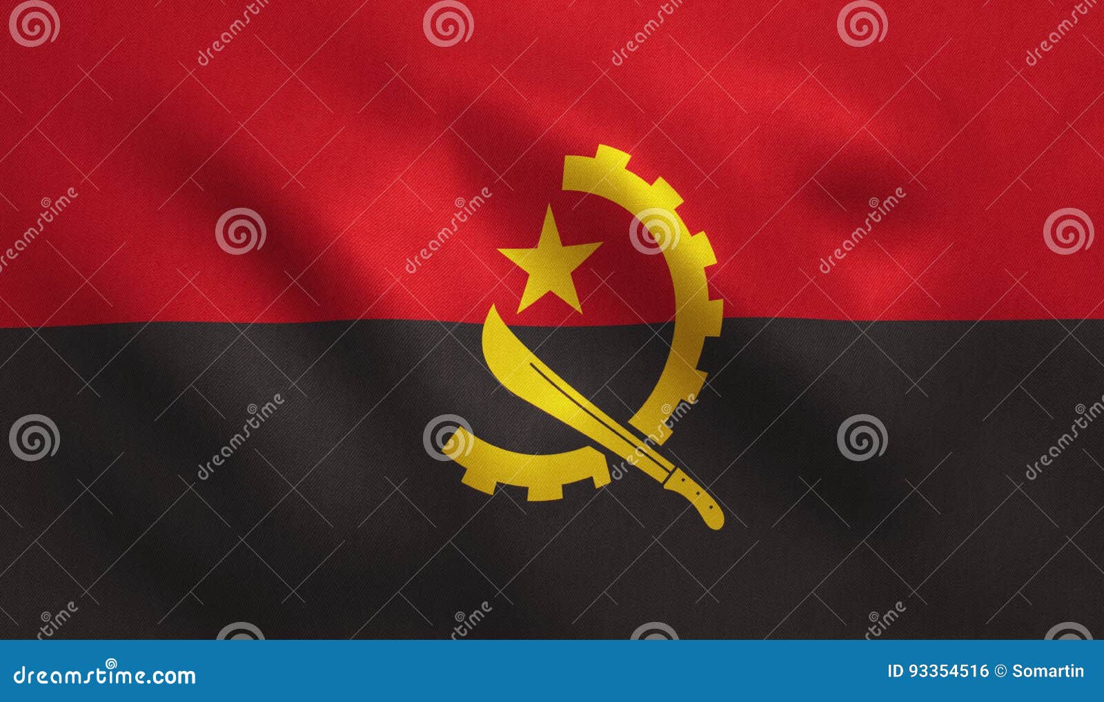Angola Flag stock illustration. Illustration of angola - 93354516