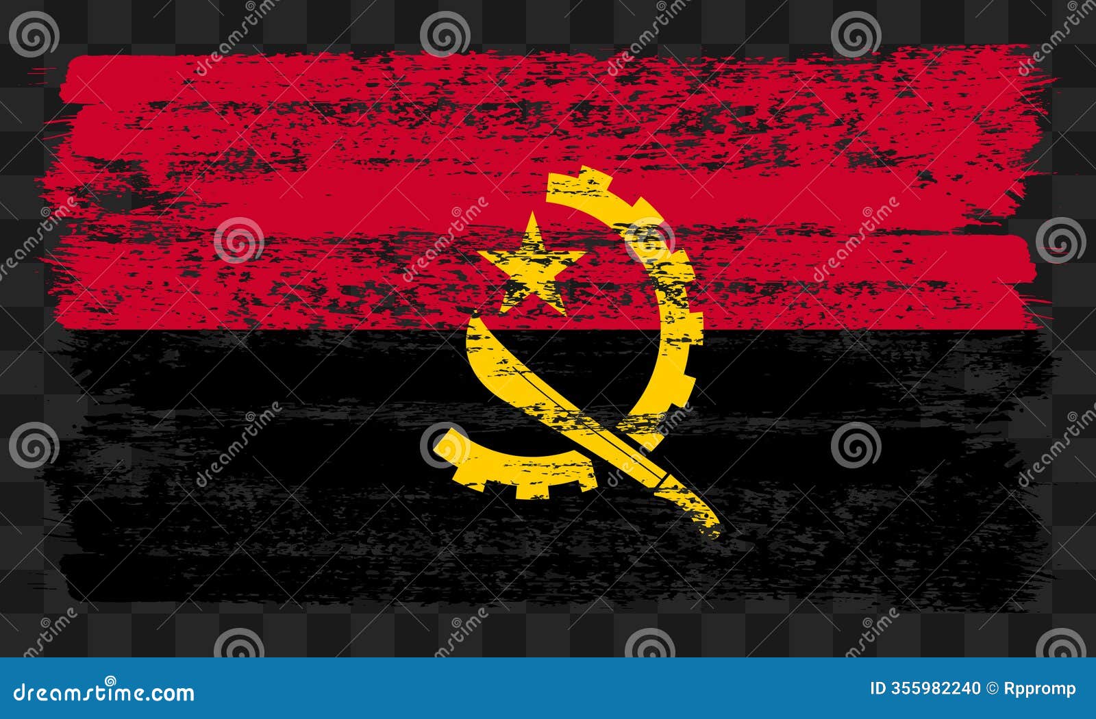 Vector Map Angola. Isolated Vector Illustration. Black On White ...