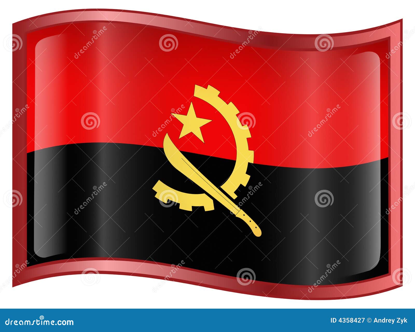 Angola Flag Waving In The Wind Symbol Stock Photo | CartoonDealer.com ...