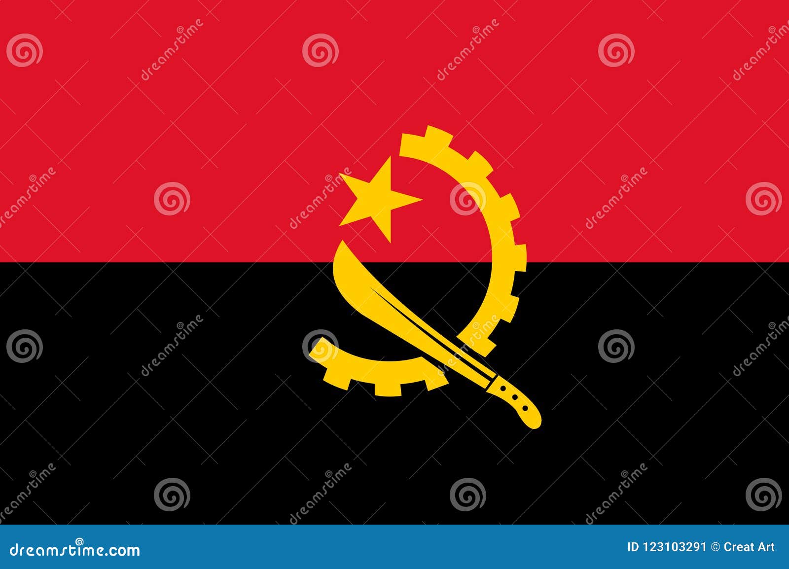 Angola Flag Royalty-Free Stock Photography | CartoonDealer.com #5500967