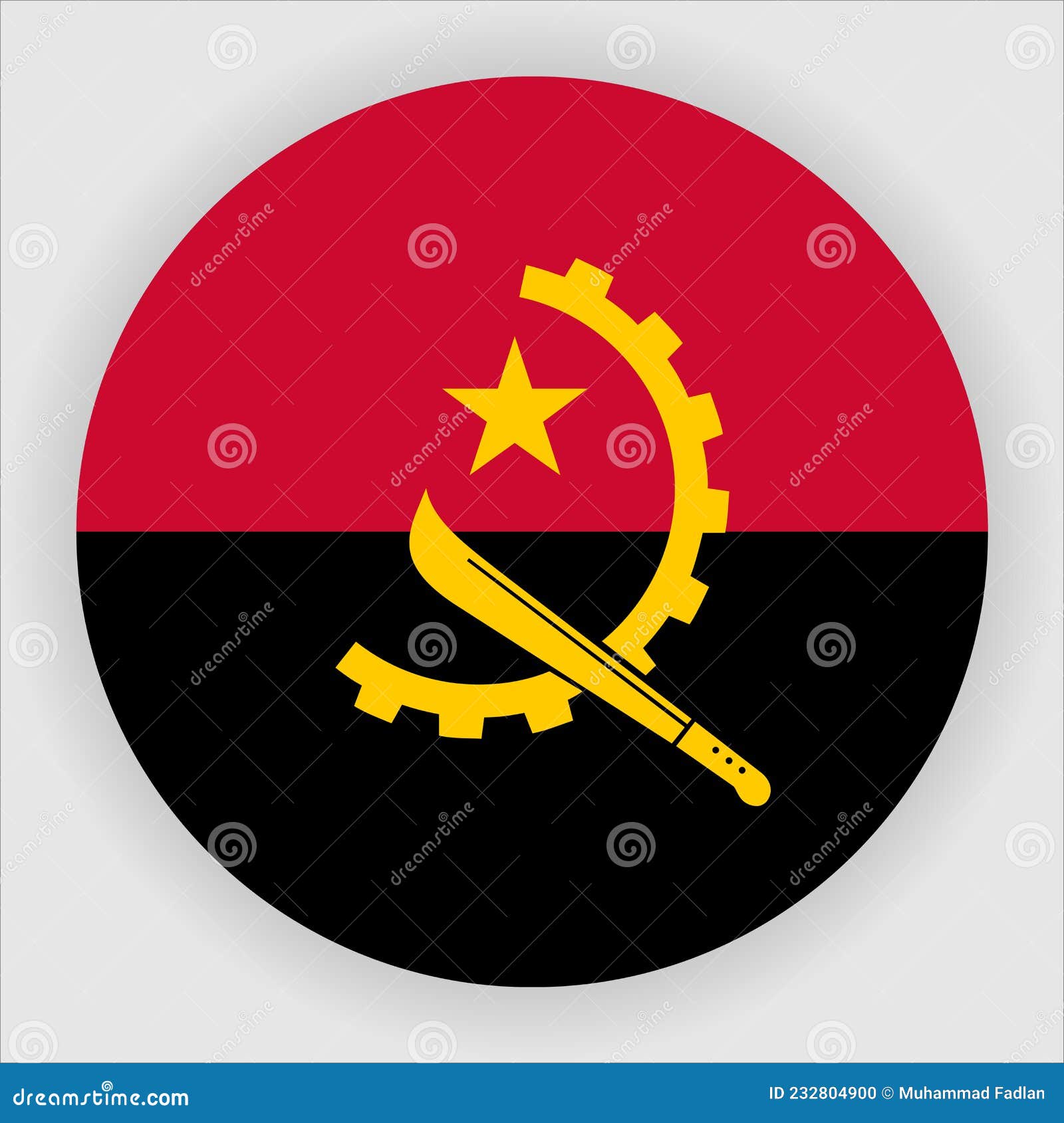 Angola - Flat Country Map Silhouette Vector Illustration ...