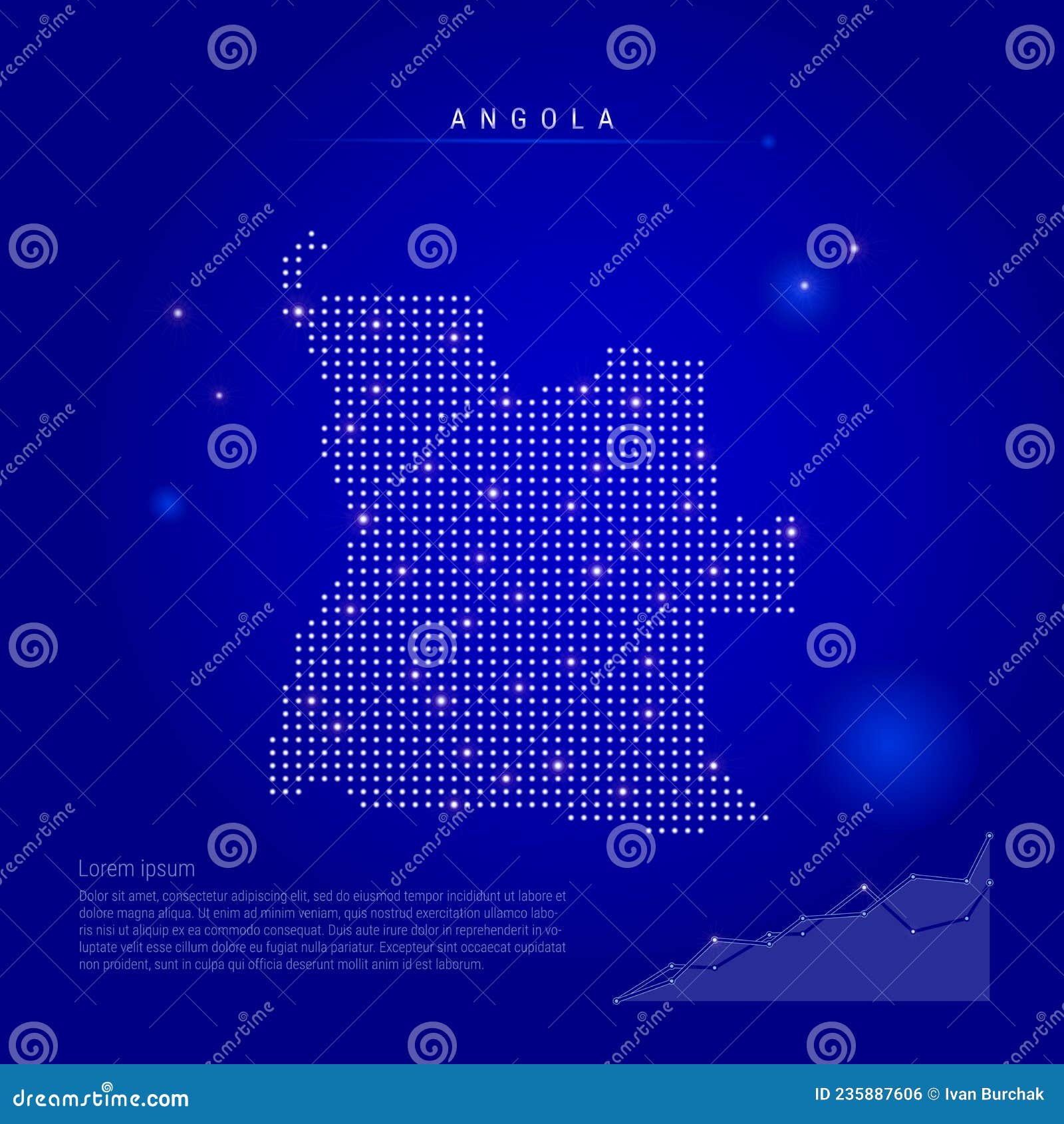 Angola Map Infographics Vector Template With Regions And Pointer Marks ...