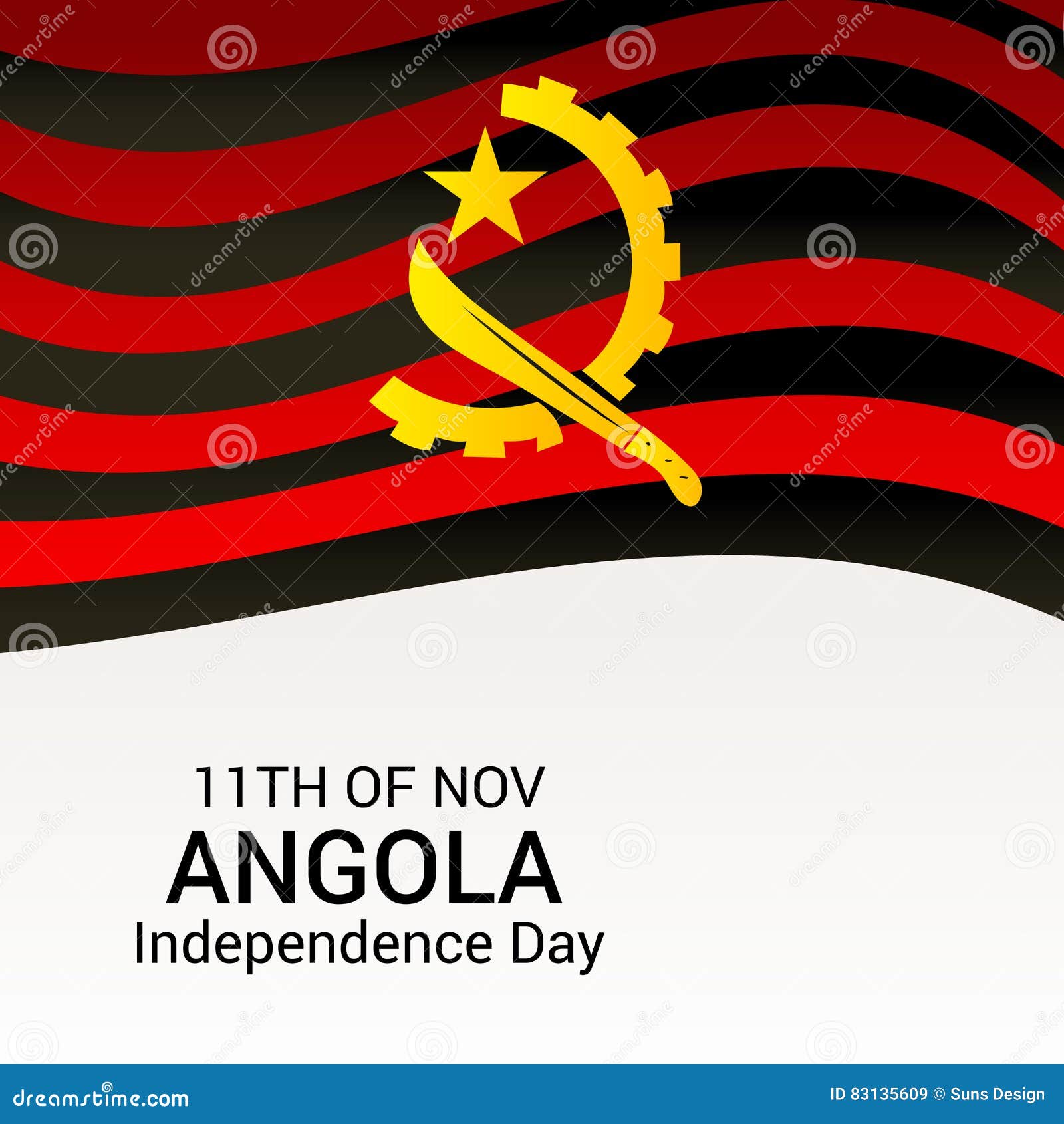 Angola Independence Day. stock illustration. Illustration of coupon ...
