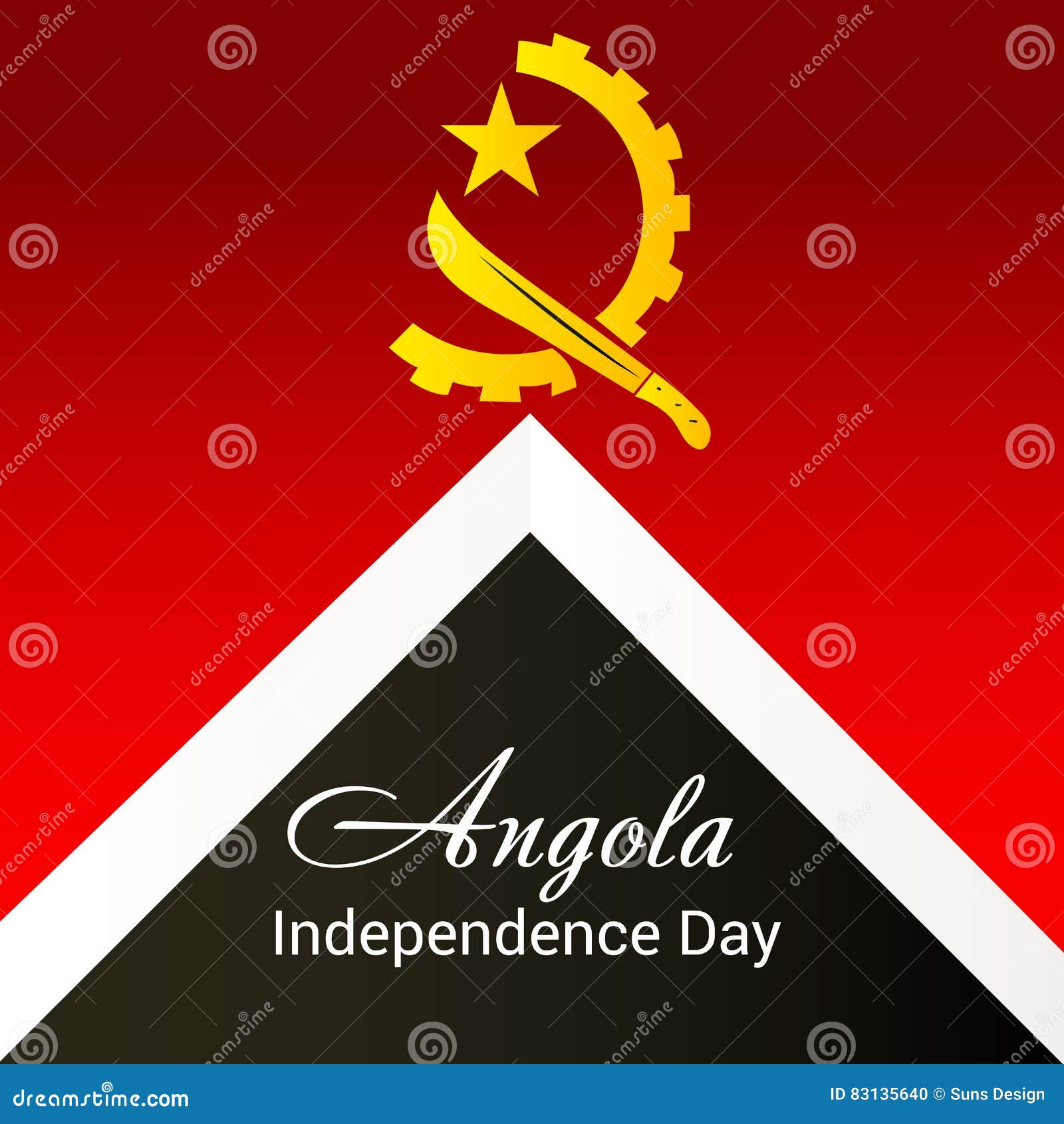 Angola Independence Day. stock illustration. Illustration of gift ...
