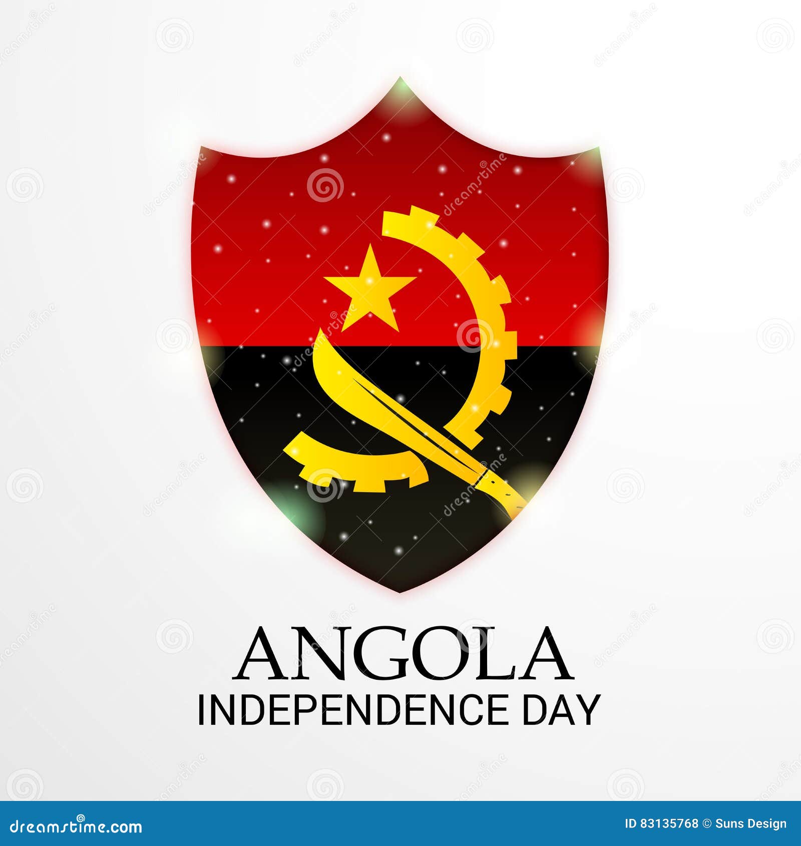 Angola Independence Day. stock illustration. Illustration of ballon ...