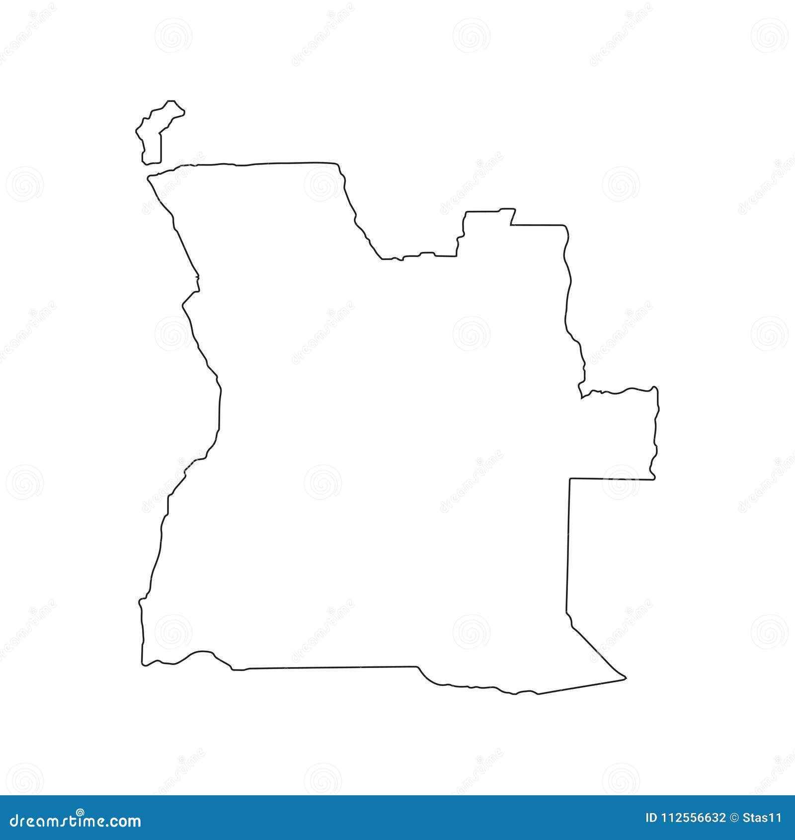 Linear Angola Map Icon From Countrymaps Outline Collection. Thin Line ...
