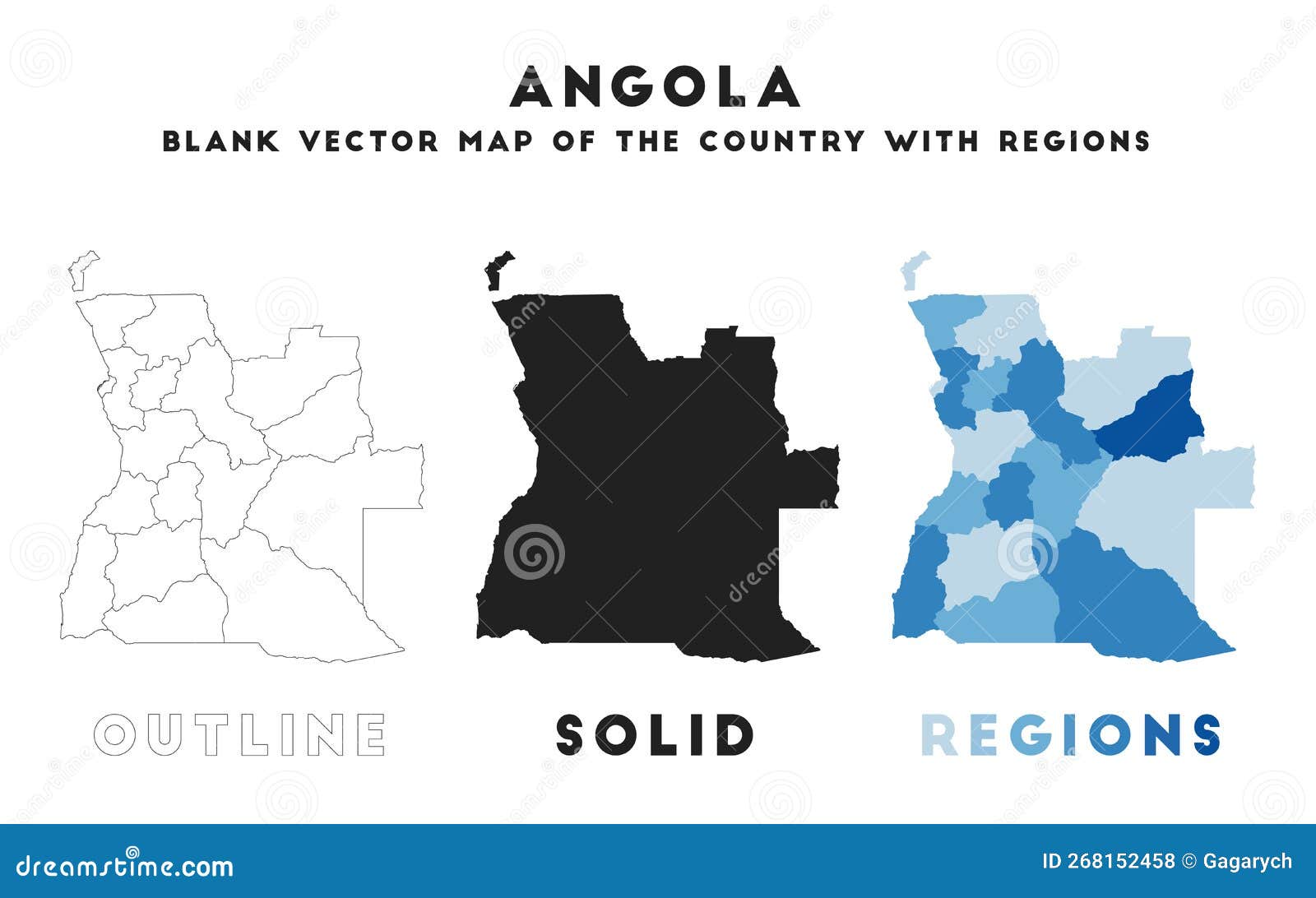 Angola map. stock vector. Illustration of cartography - 268152458