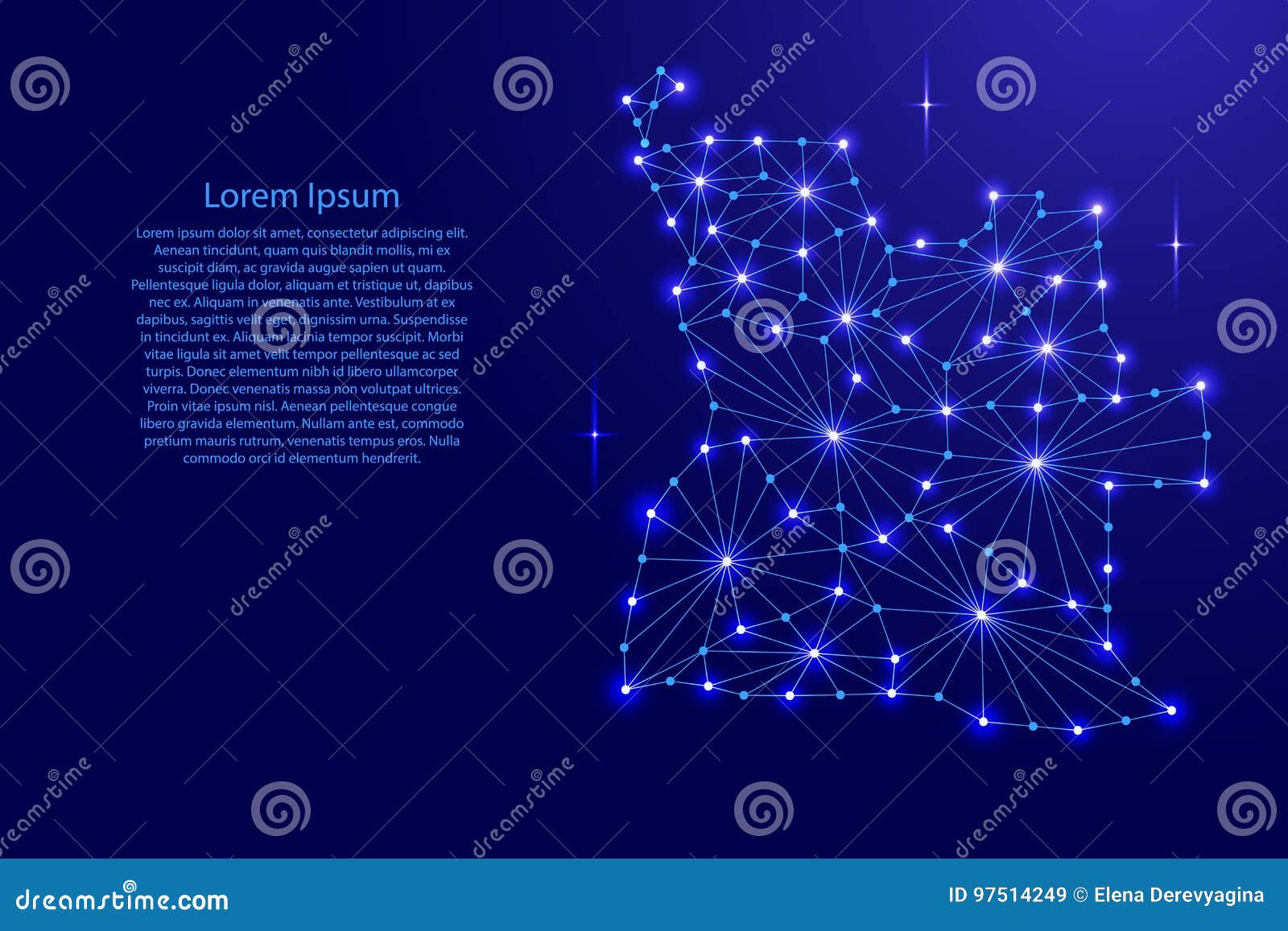 Angola Network Map. Vector Illustration | CartoonDealer.com #232764670