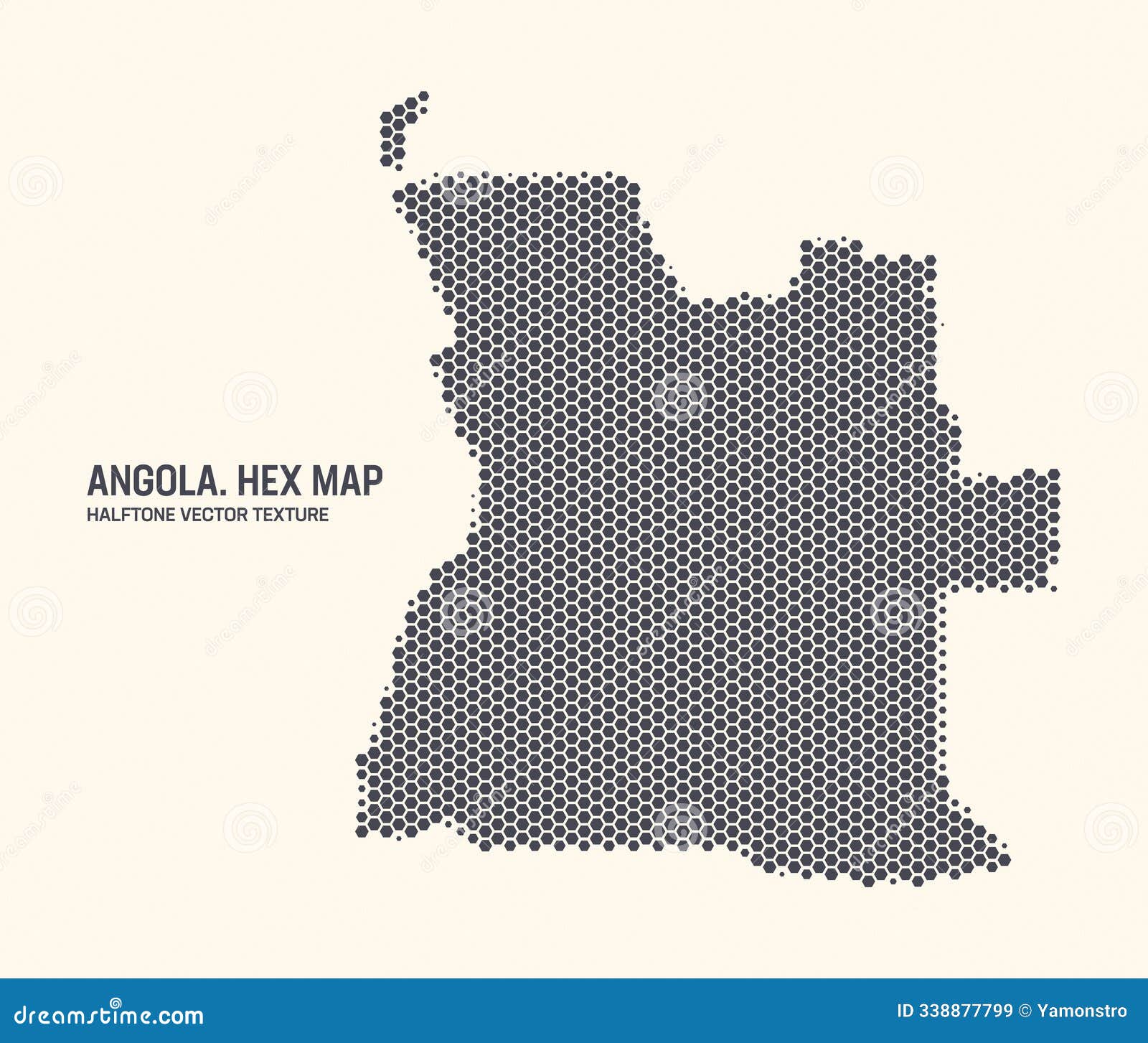 Angola Map Vector Hexagonal Half Tone Pattern Isolated On Light ...
