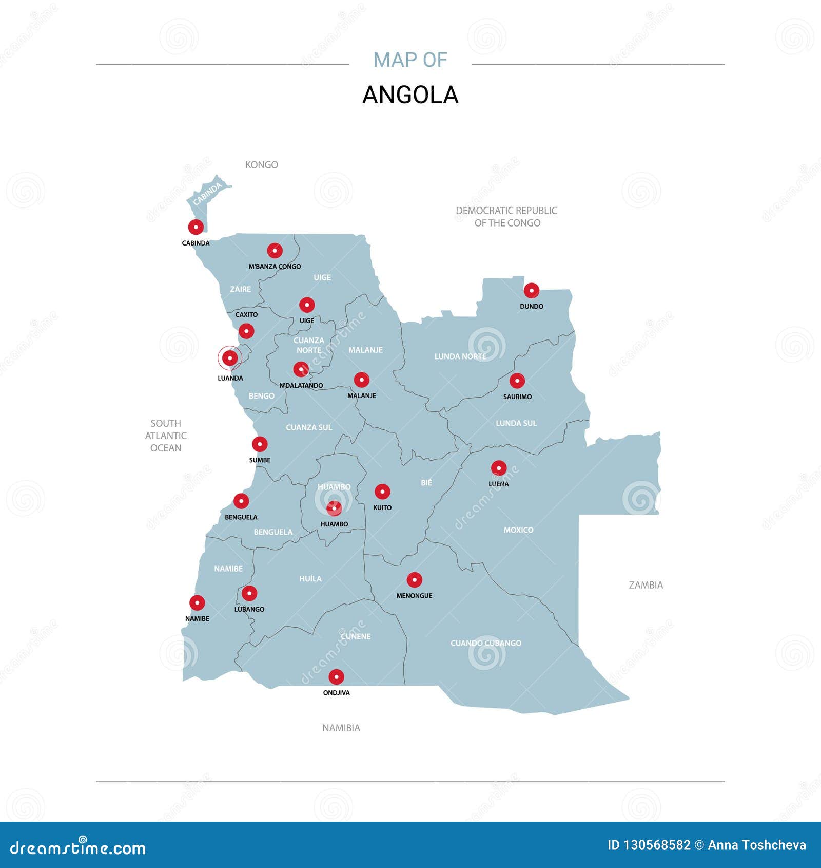 Angola Information Map. Vector Illustration | CartoonDealer.com #101247360
