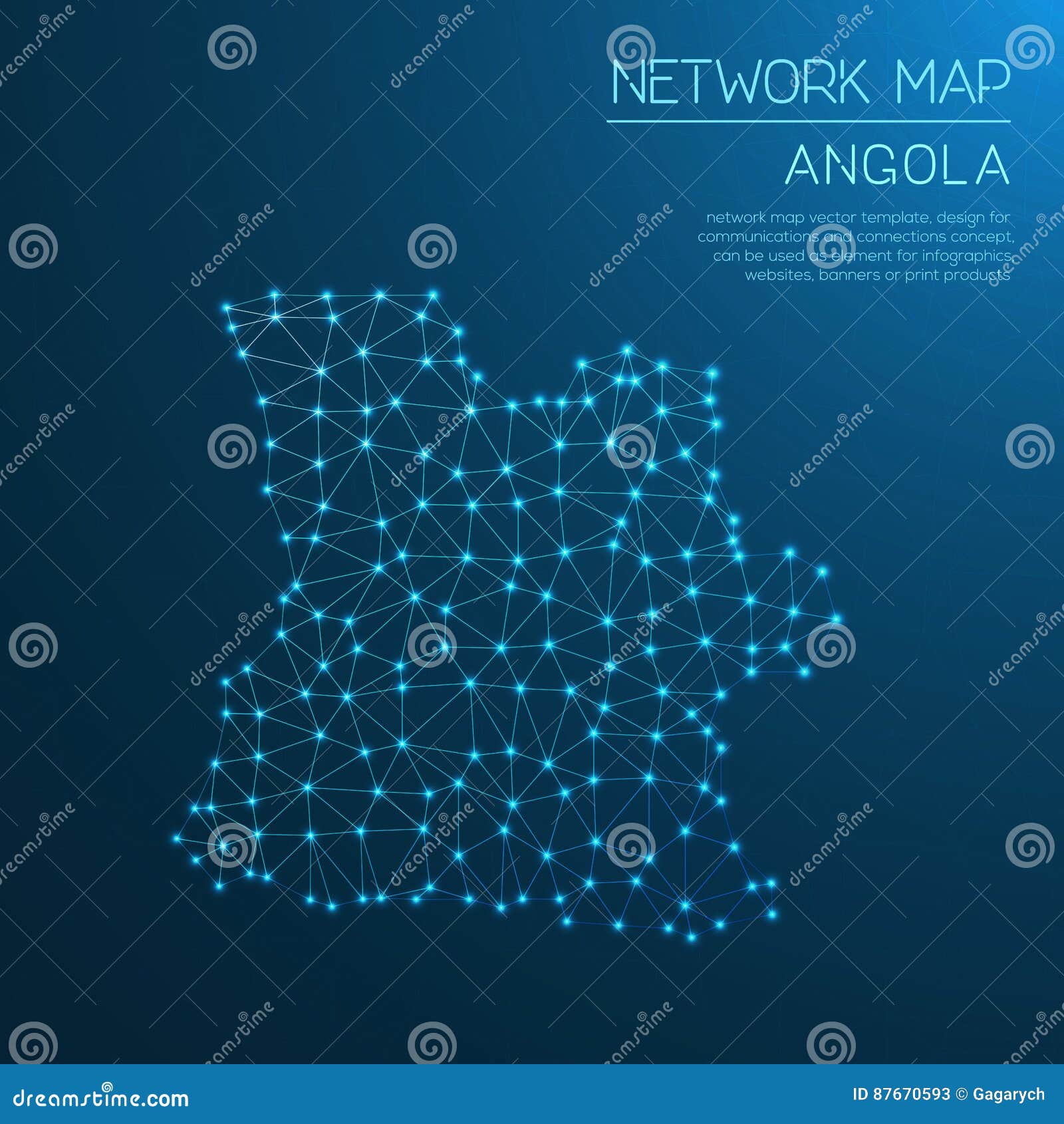 Angola IOT (Internet Of Things). IOT Modern Concept. Stock Image ...