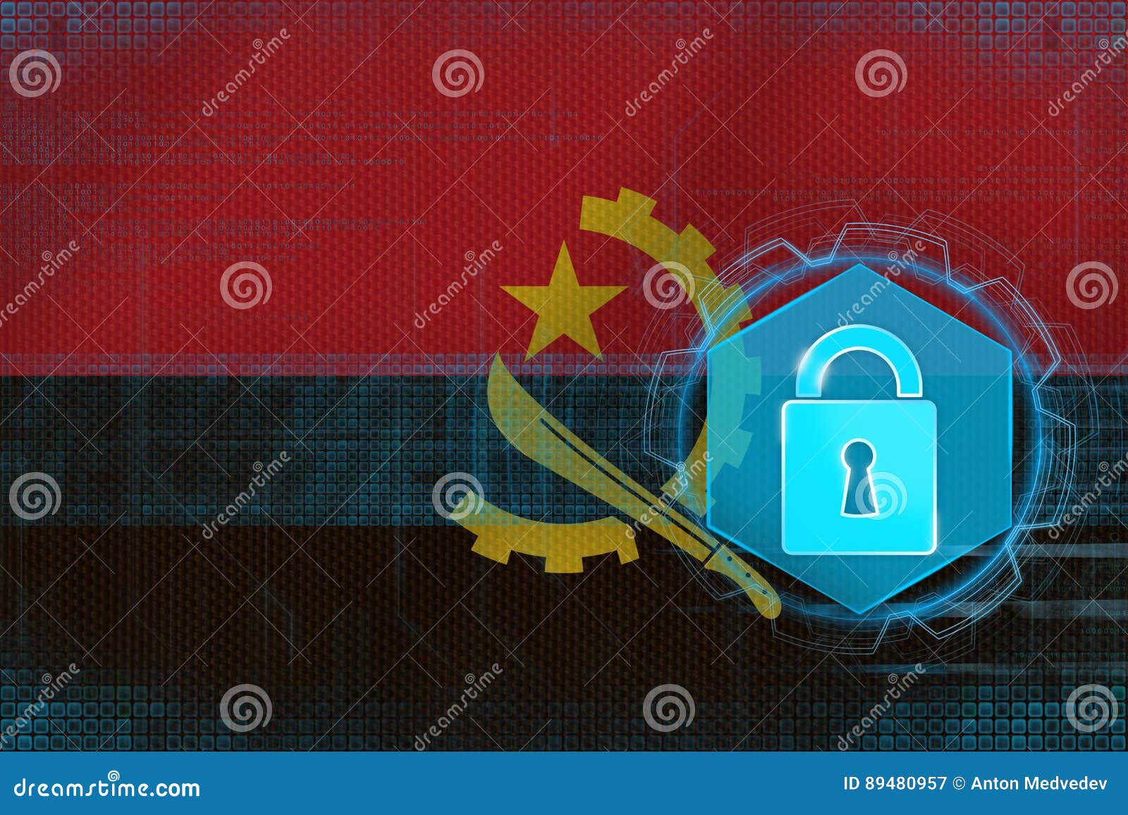 Angola Network, Constellation Style Country Map. Vector Illustration ...