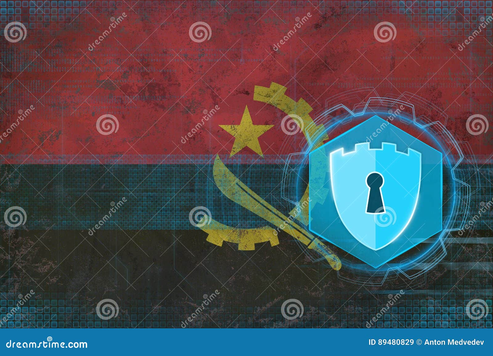 Angola Network, Constellation Style Country Map. Vector Illustration ...