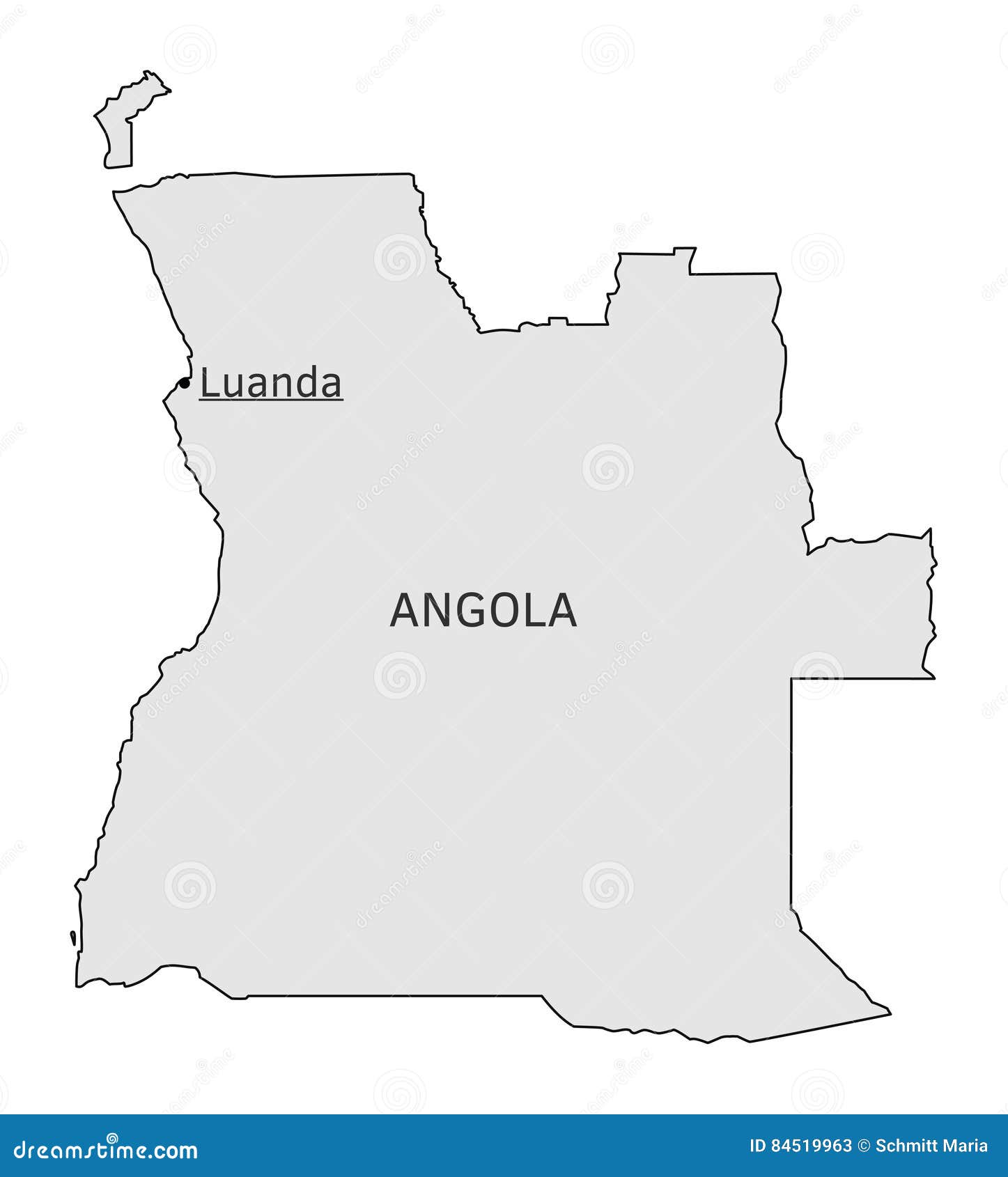 Angola, Luanda - Capital City, Pinned On Political Map Stock ...