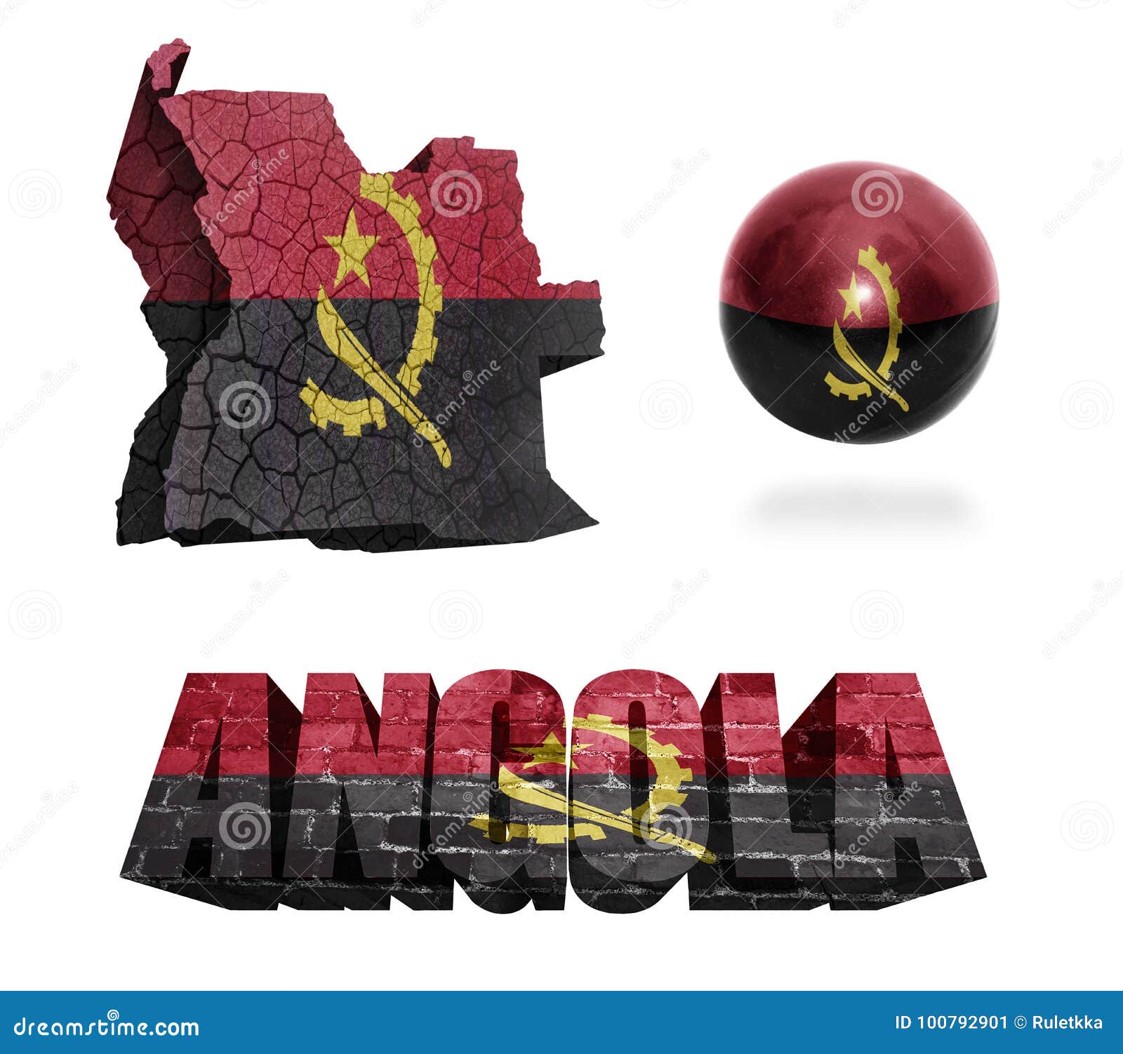 Angola Symbols stock illustration. Illustration of glory - 100792901