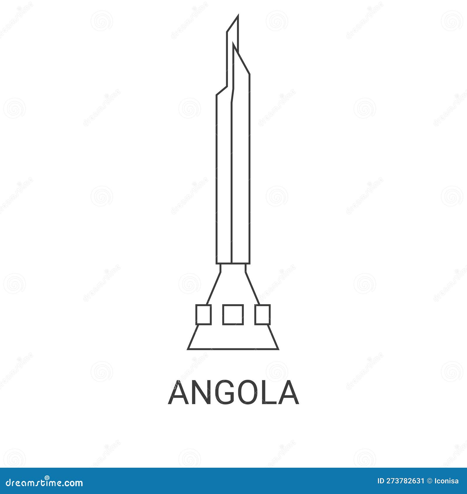 Angola Map Travel Icon Education Vector Design Illustration Template ...