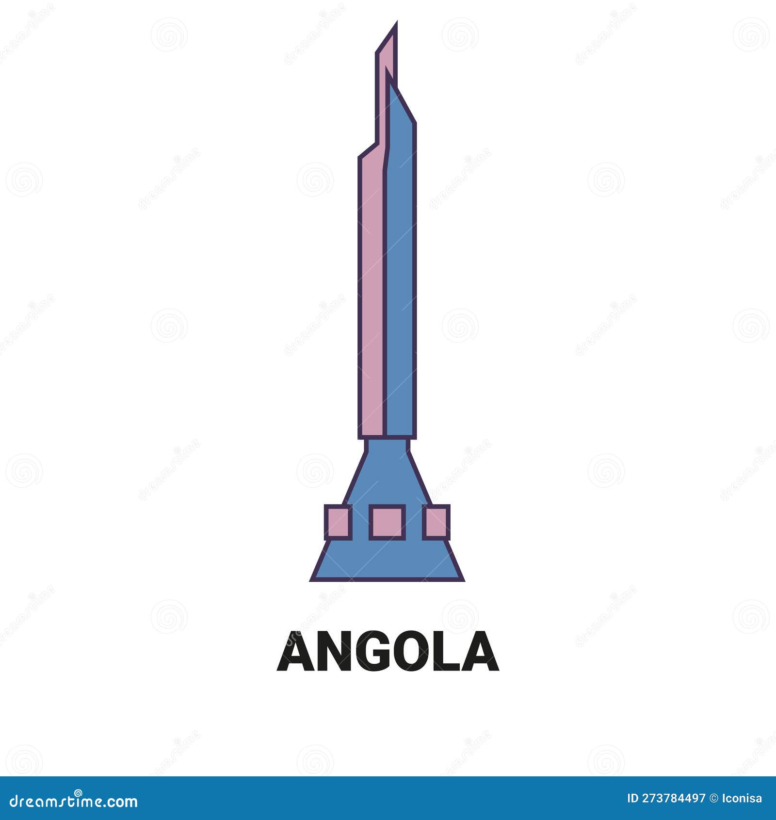 Angola Map Travel Icon Education Vector Design Illustration Template ...