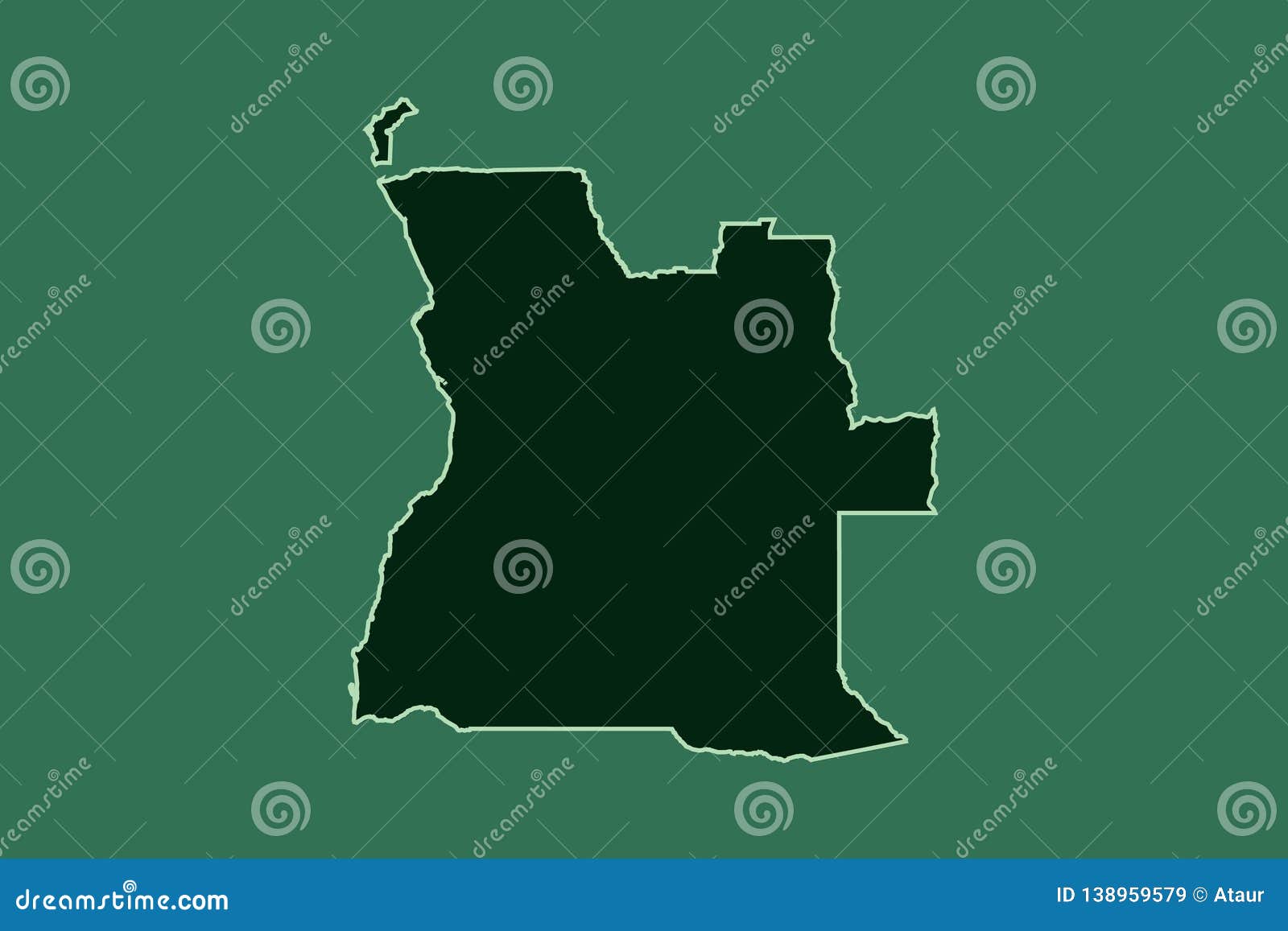 ANGOLA. Map Of ANGOLA Vector Silhouette. | CartoonDealer.com #165707345