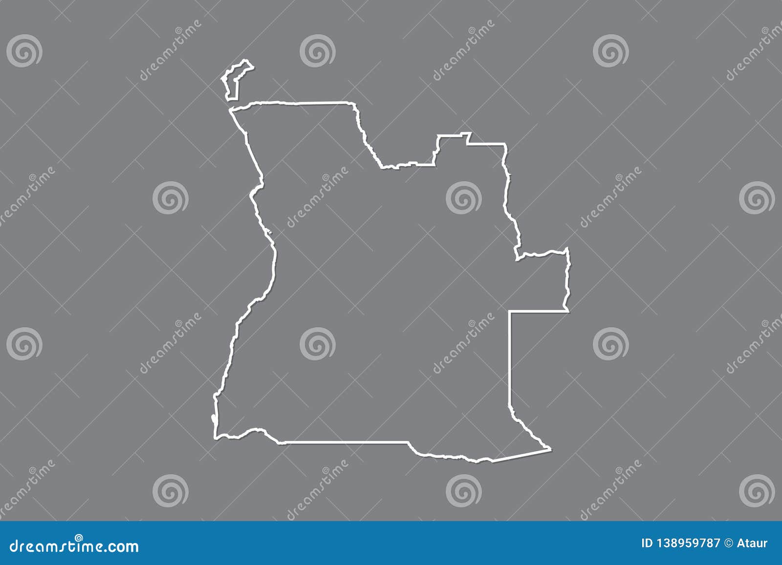 Angola Vector Map Isolated On White Background. High-Detailed Black ... Angola Vector Map Isolated On White Background. High-Detailed Black ...