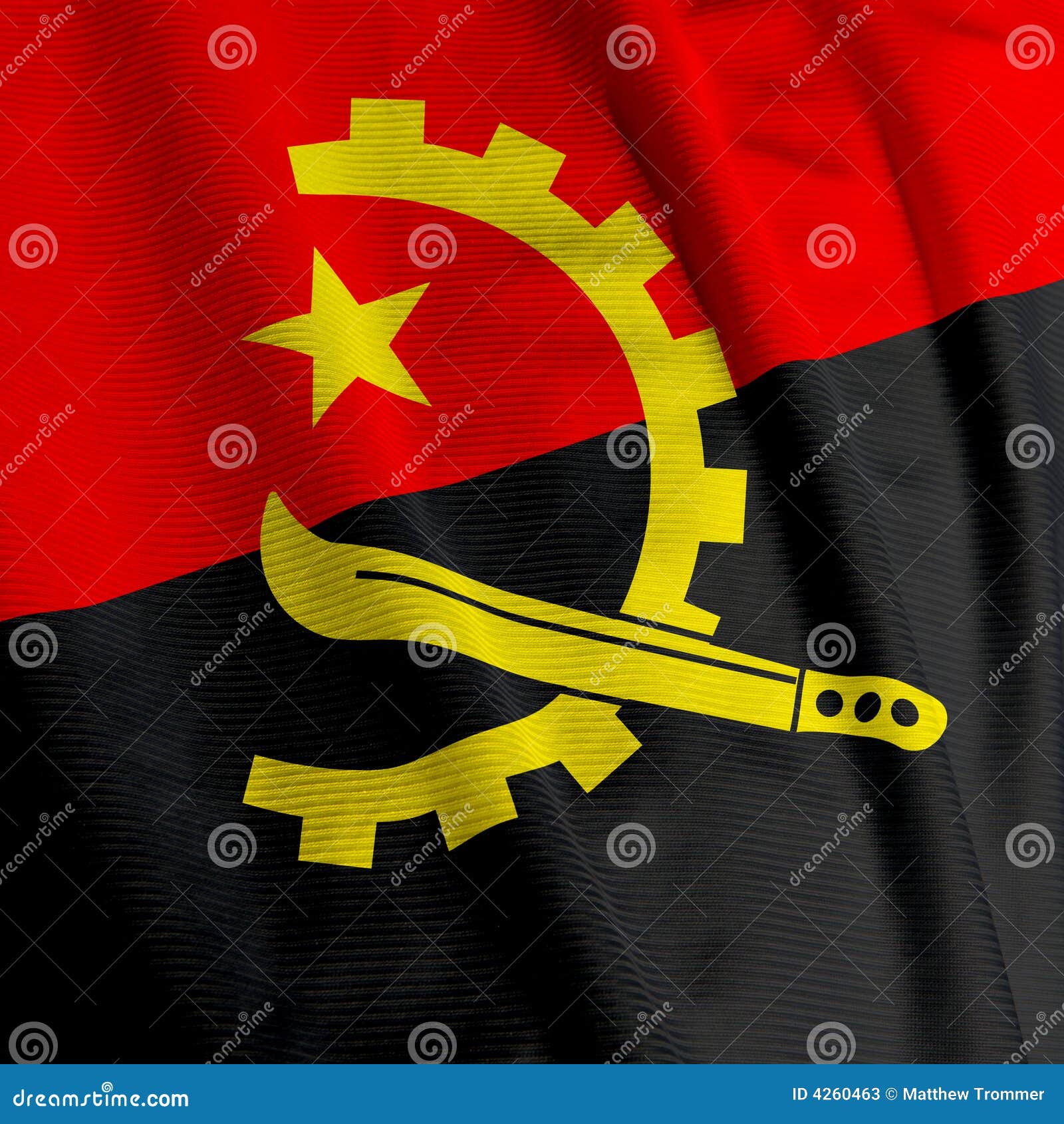 Angolan Flag Closeup stock image. Image of banner, symbol - 4260463