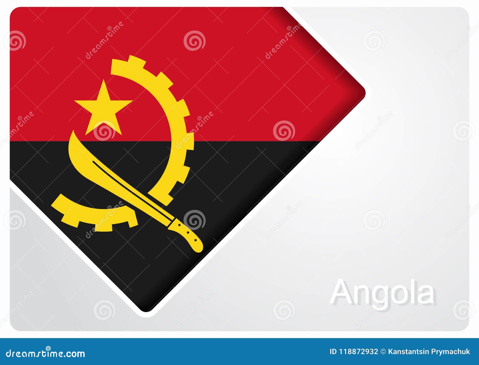 Two Color Angolan Kwanza Vector Icon From Africa Concept. Isolated Blue ...